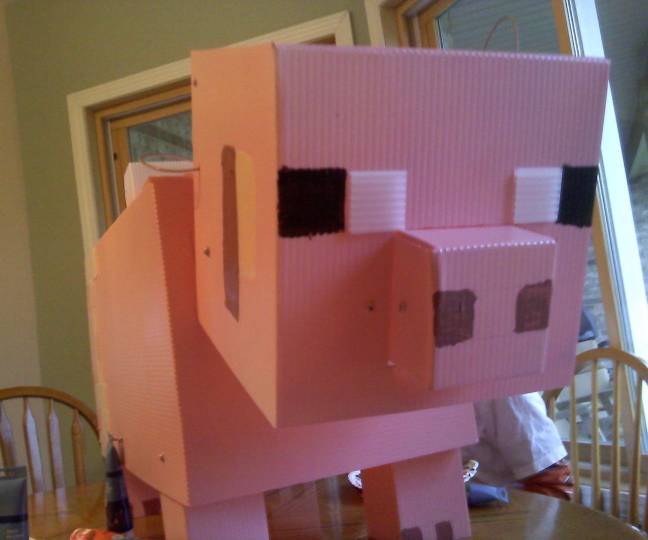 Minecraft Pig Halloween Costume Head Coroplast : 8 Steps (with Pictures ...