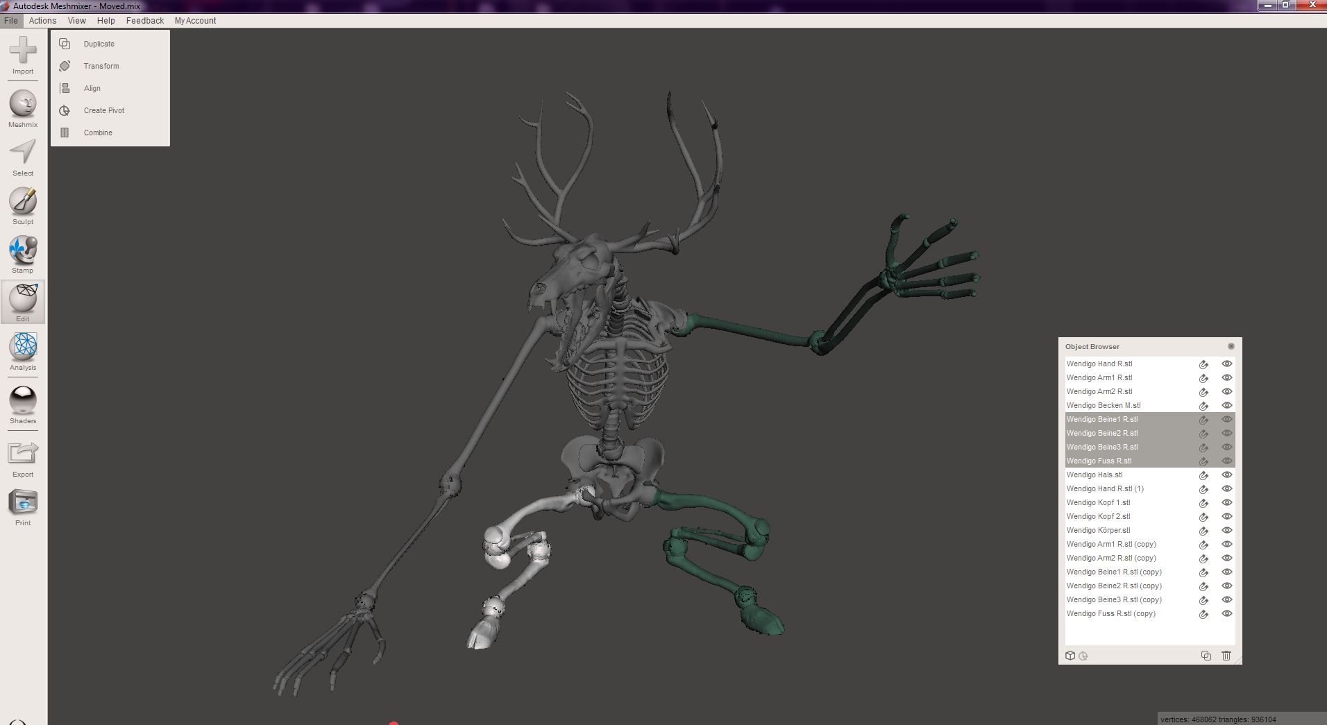 3D Printed Wendigo Skeleton - Freedownload ^^ : 6 Steps (with Pictures ...