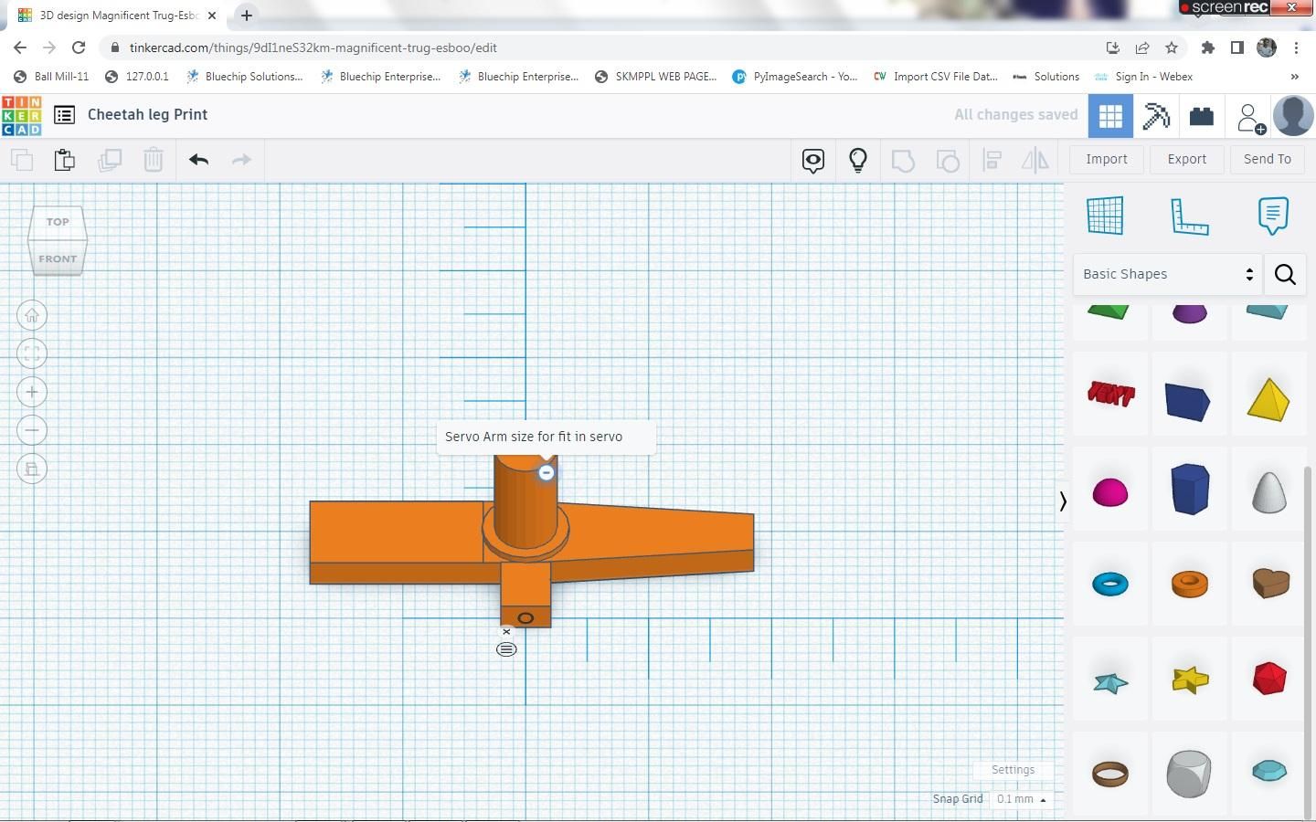 Baby Cheetah Walking Robot in Tinkercad : 21 Steps (with Pictures ...