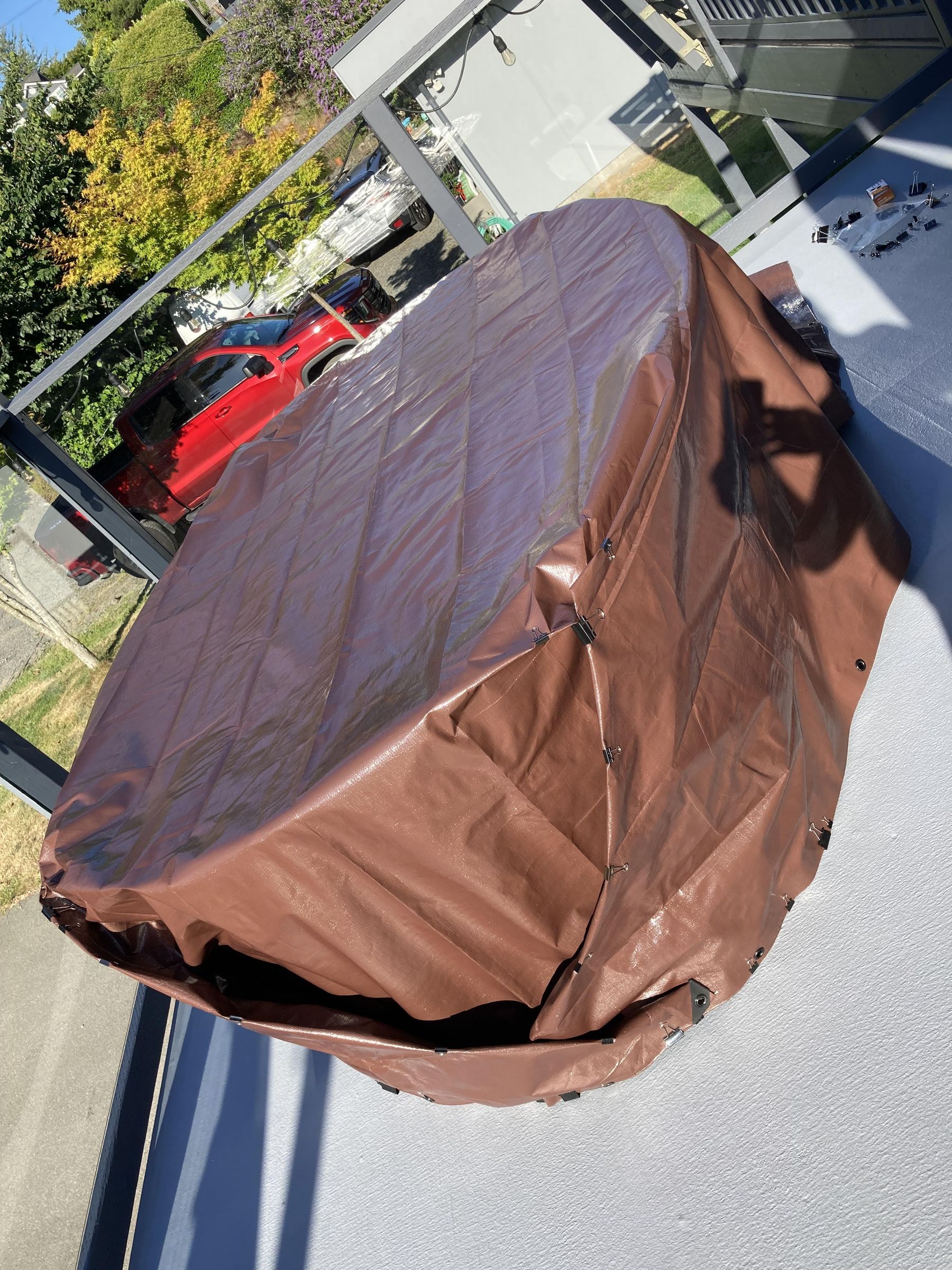 Tarp Outdoor Patio Furniture Cover- With Fused Tarp Seams by Melting ...