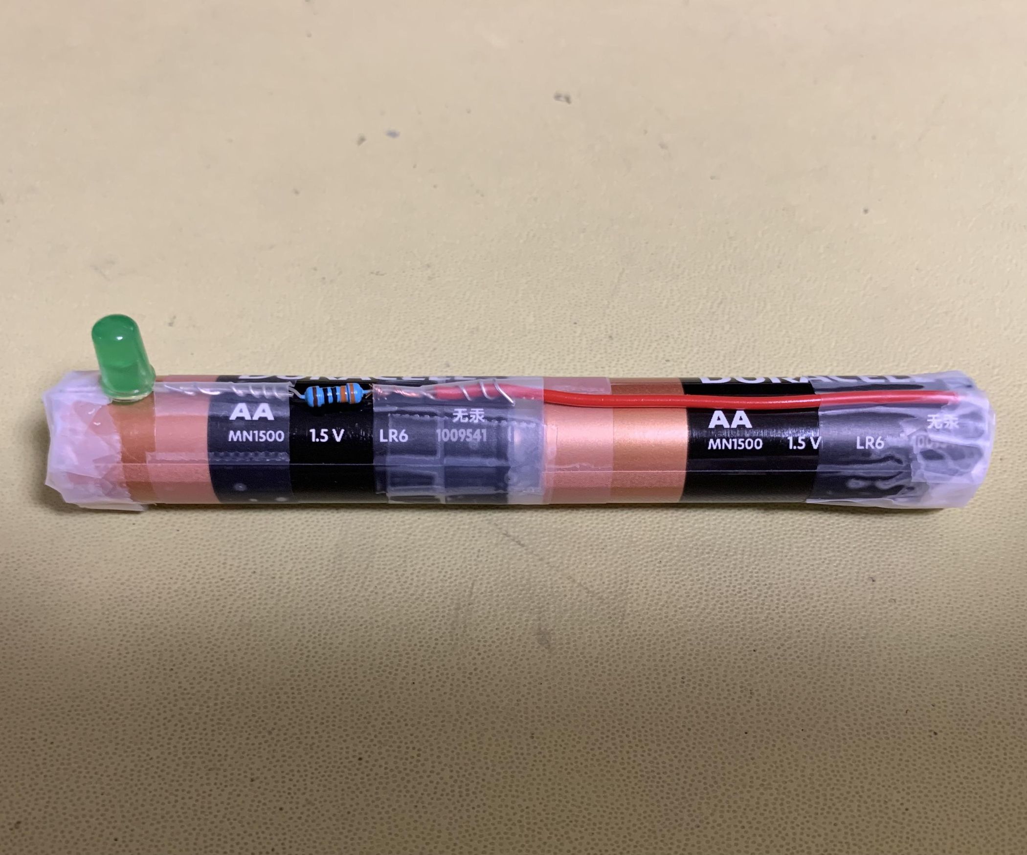 How to Turn LED on With AA Battery : 4 Steps - Instructables