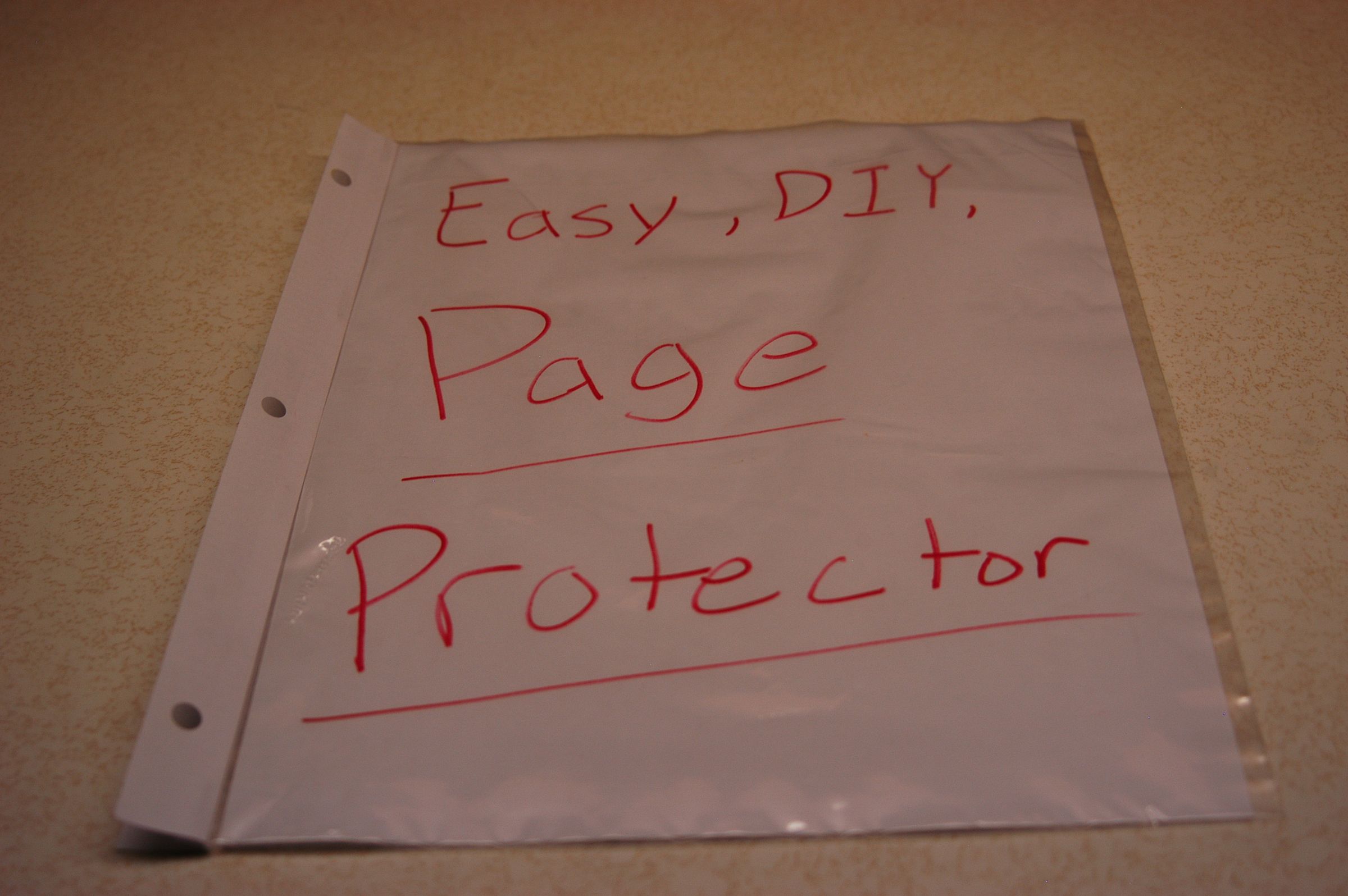 Easy, DIY, Page Protector : 7 Steps - Instructables