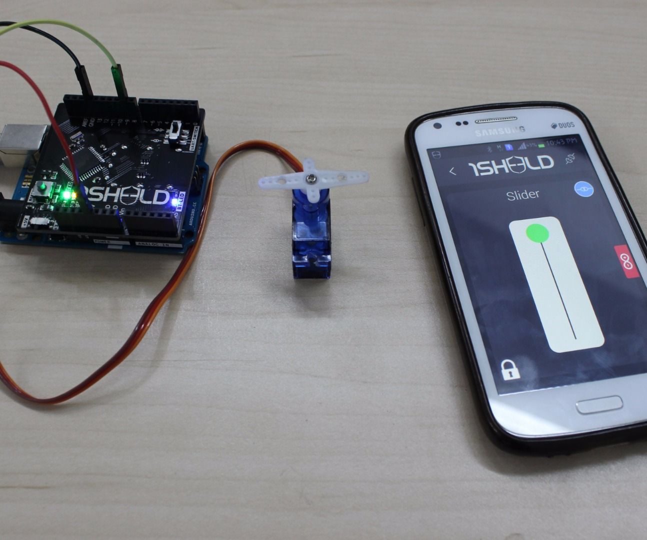 Control Servo Motor Using 1Sheeld : 5 Steps - Instructables