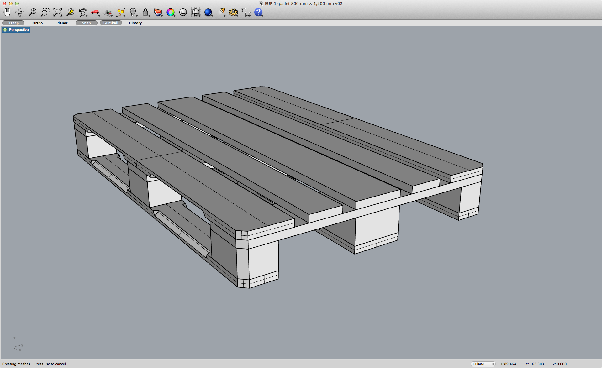 3D-printed Scale Model of EUR Pallet (made of Wood-based Filament) : 6 ...