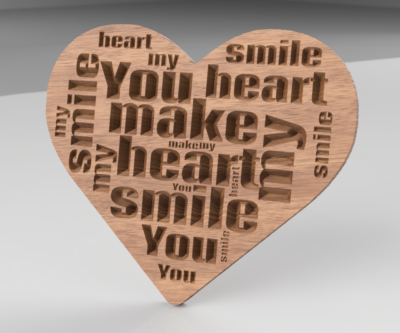 V-carving 'Hidden Messages' on Wood Using Wordclouds.com, Inkscape ...