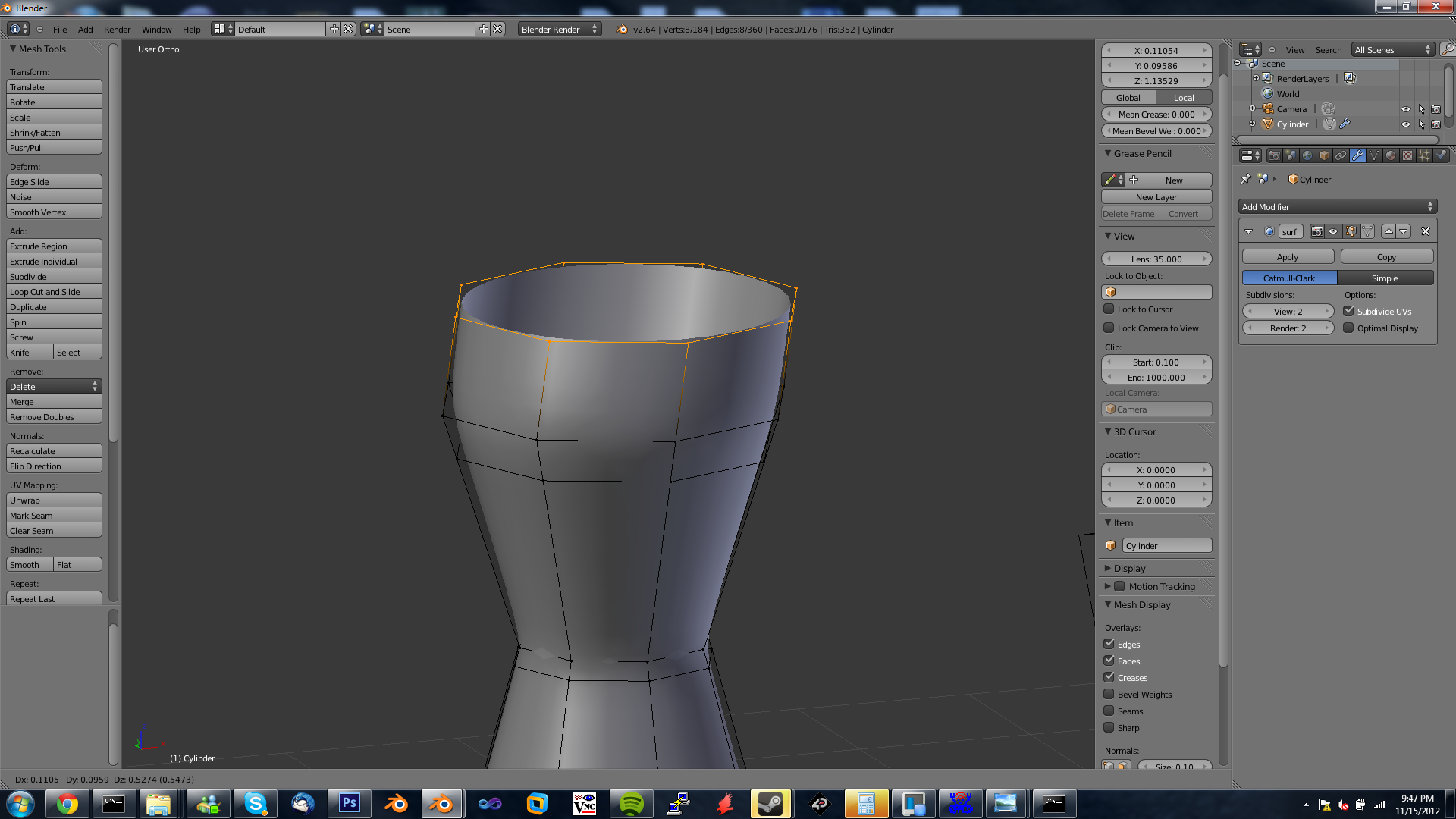 Modeling Tubular Objects in Blender 3D With Subdivision : 8 Steps ...