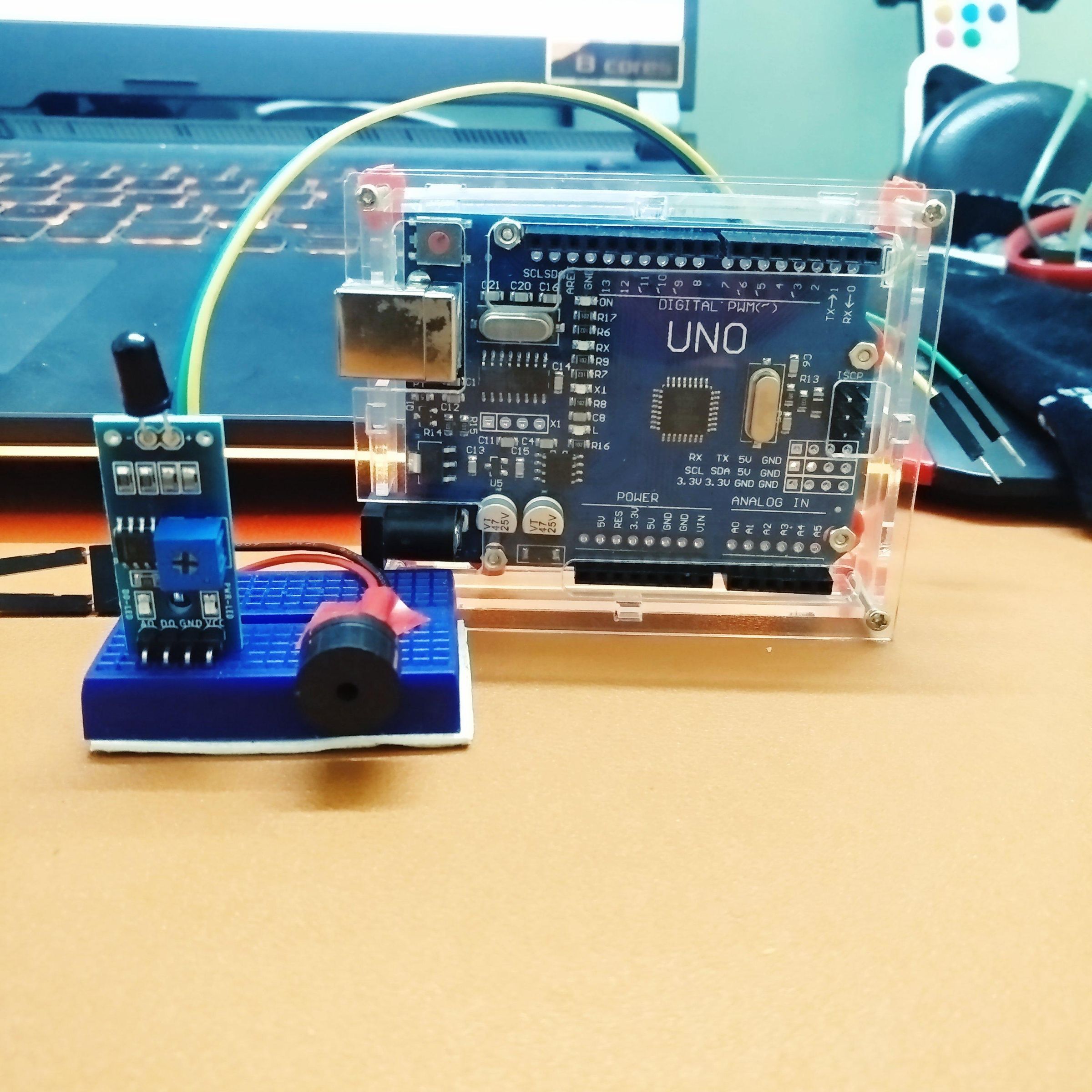 Infrared (IR) Flame Sensors With Arduino and Buzzer #Heat Flame Sensor ...