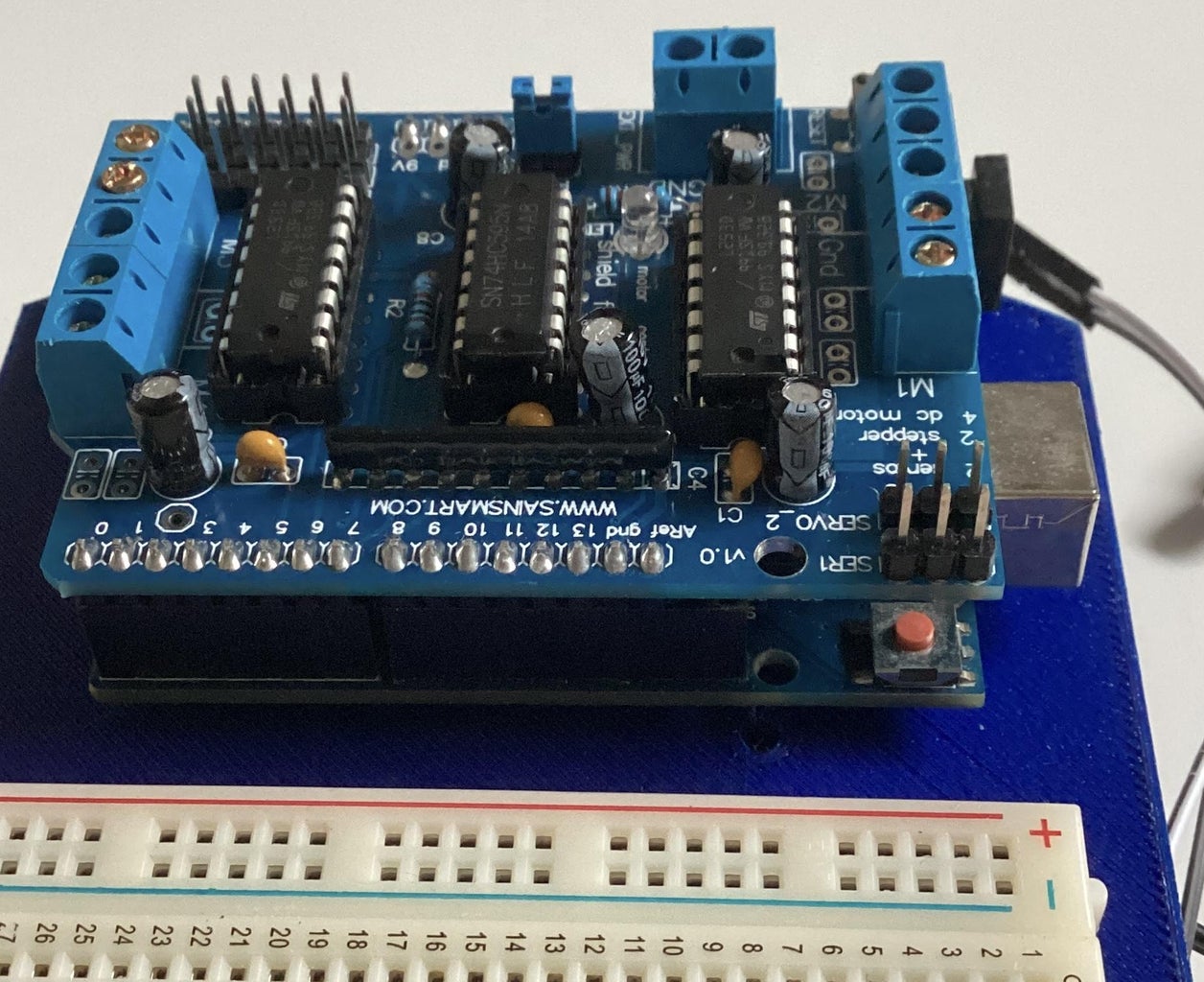 Arduino Ground Rover With Adafruit Motor Shield V1 And Servo Sonar