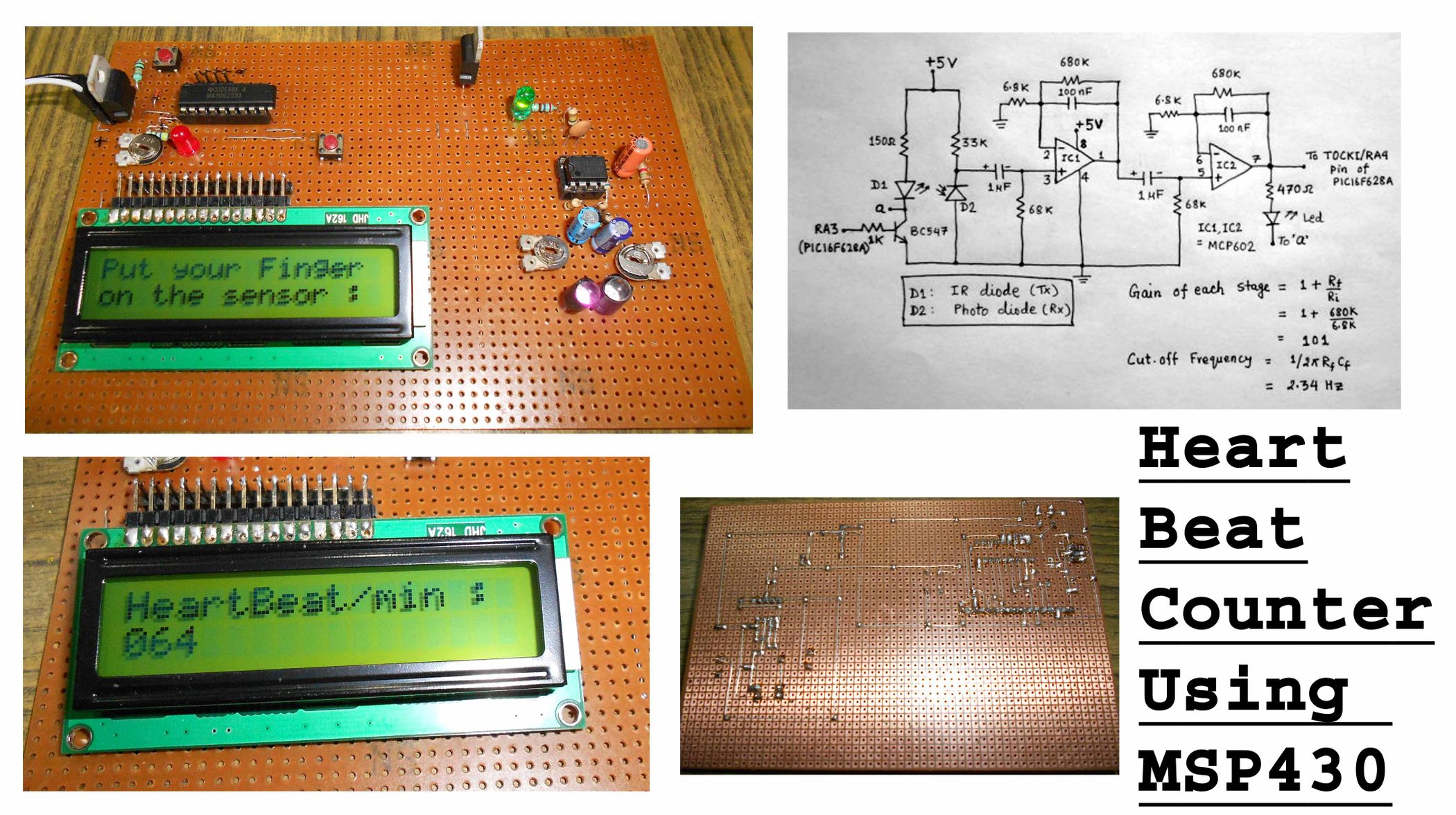 Heart-Beat Counter Using MSP430 - Instructables