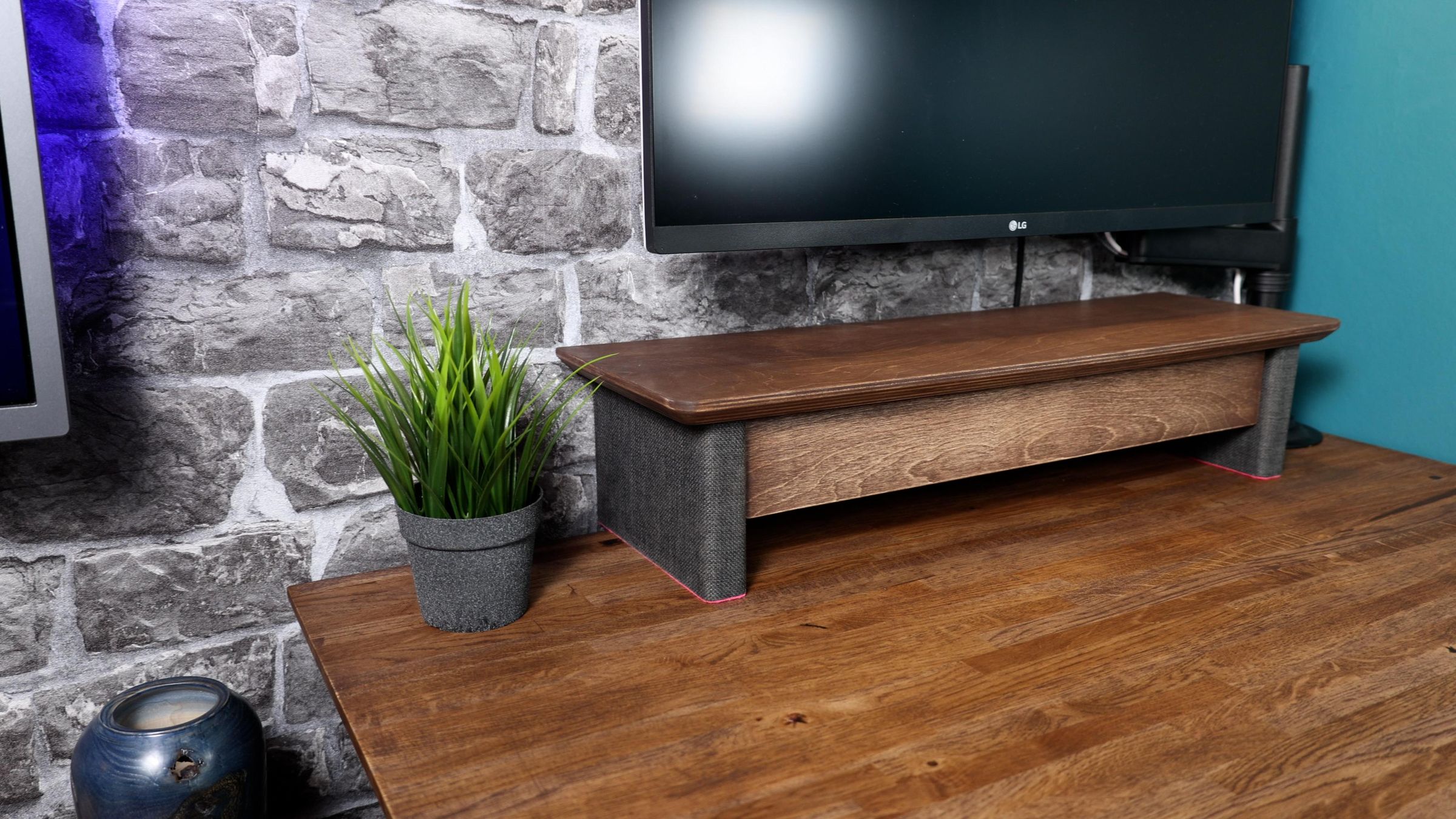 How to Make a Storage Shelf for a Desk - DIY Monitor Stand : 6 Steps ...