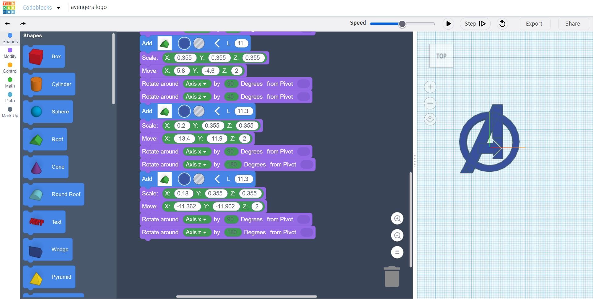 Avengers 3D Logo With Codeblocks : 7 Steps - Instructables