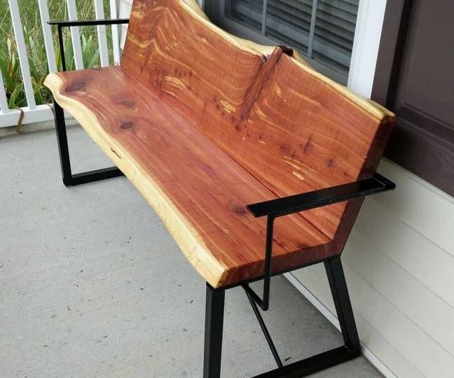 Live Edge Cedar Bench : 17 Steps (with Pictures) - Instructables