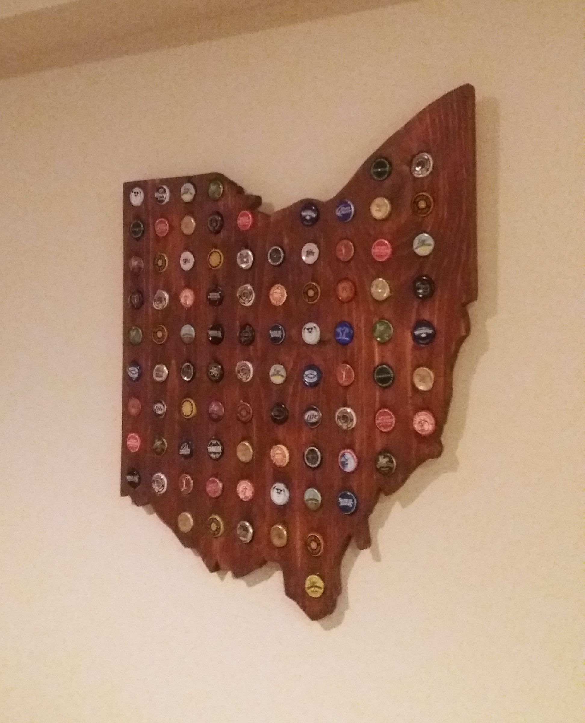 Wooden State Shaped Beer Cap Display : 9 Steps (with Pictures ...