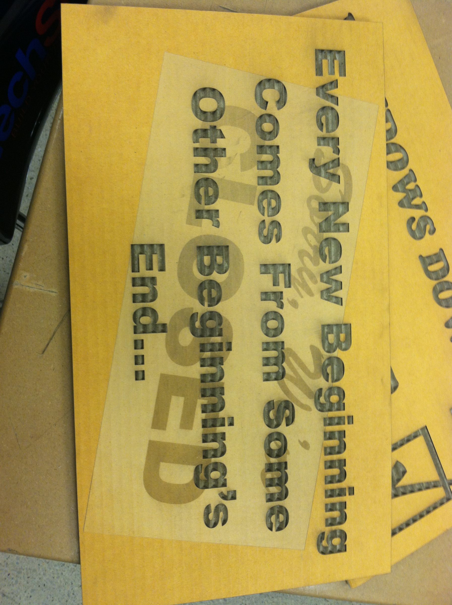 Laser Cut Bar Sign Tribute - Closing Time - Semisonic - Instructables