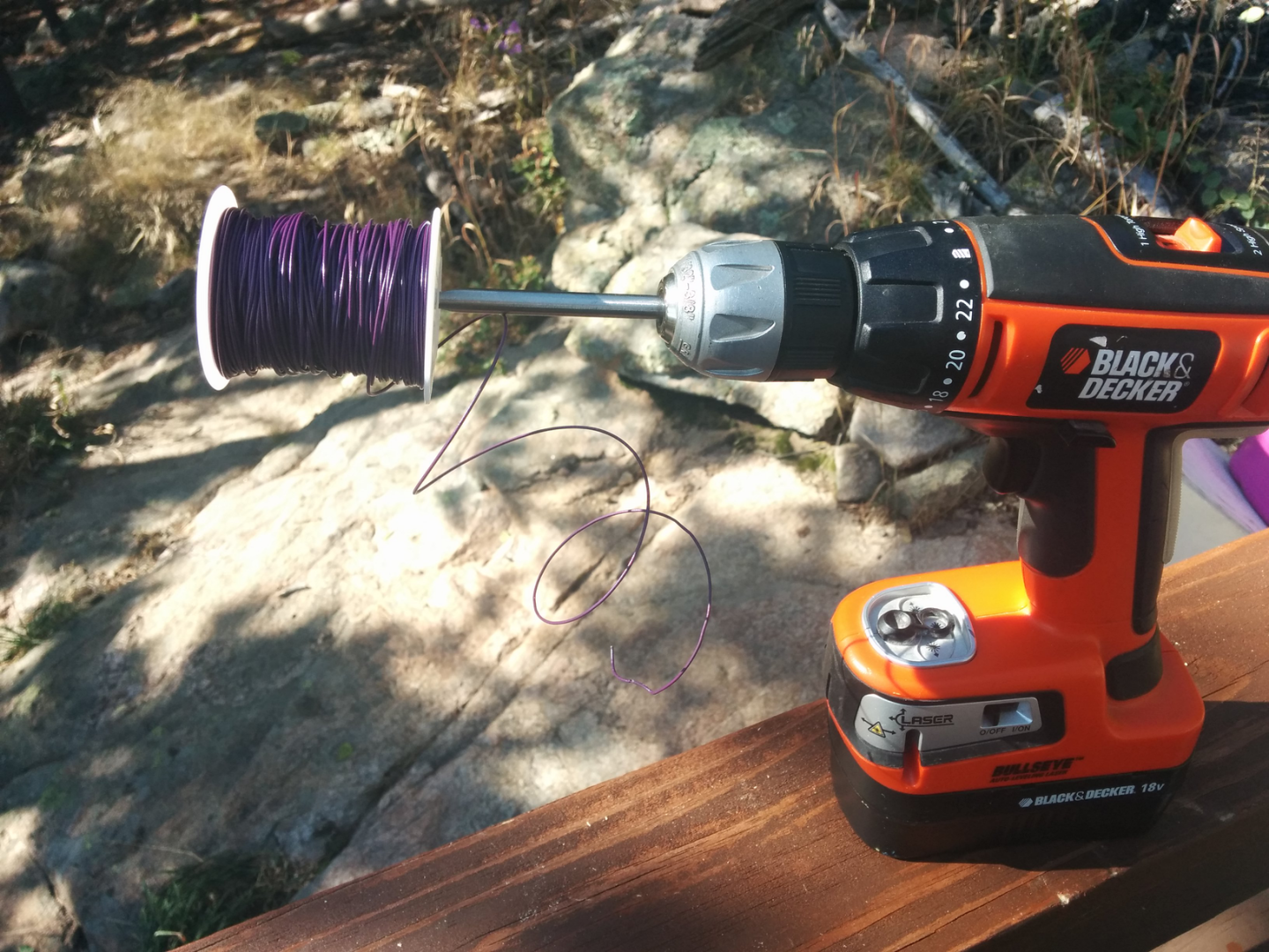 Re-spooling Wire With an Electric Drill : 4 Steps - Instructables