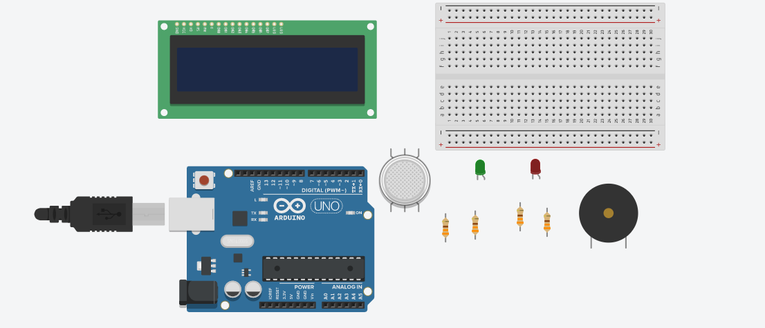 Anay Shah - Gas Detector - Arduino Tinkercad : 5 Steps - Instructables