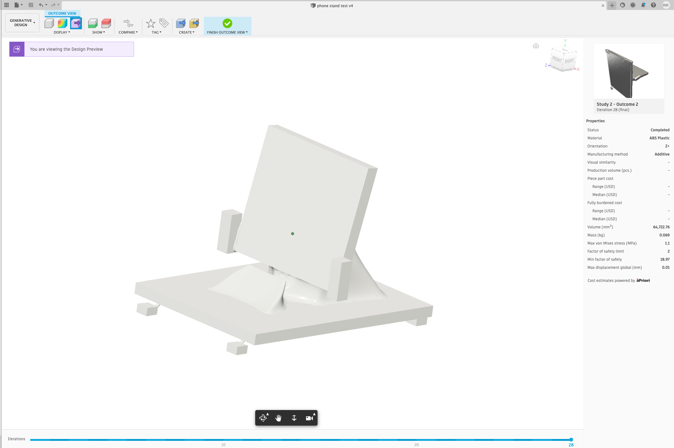 Fusion 360 Generative Phone Stand : 4 Steps - Instructables