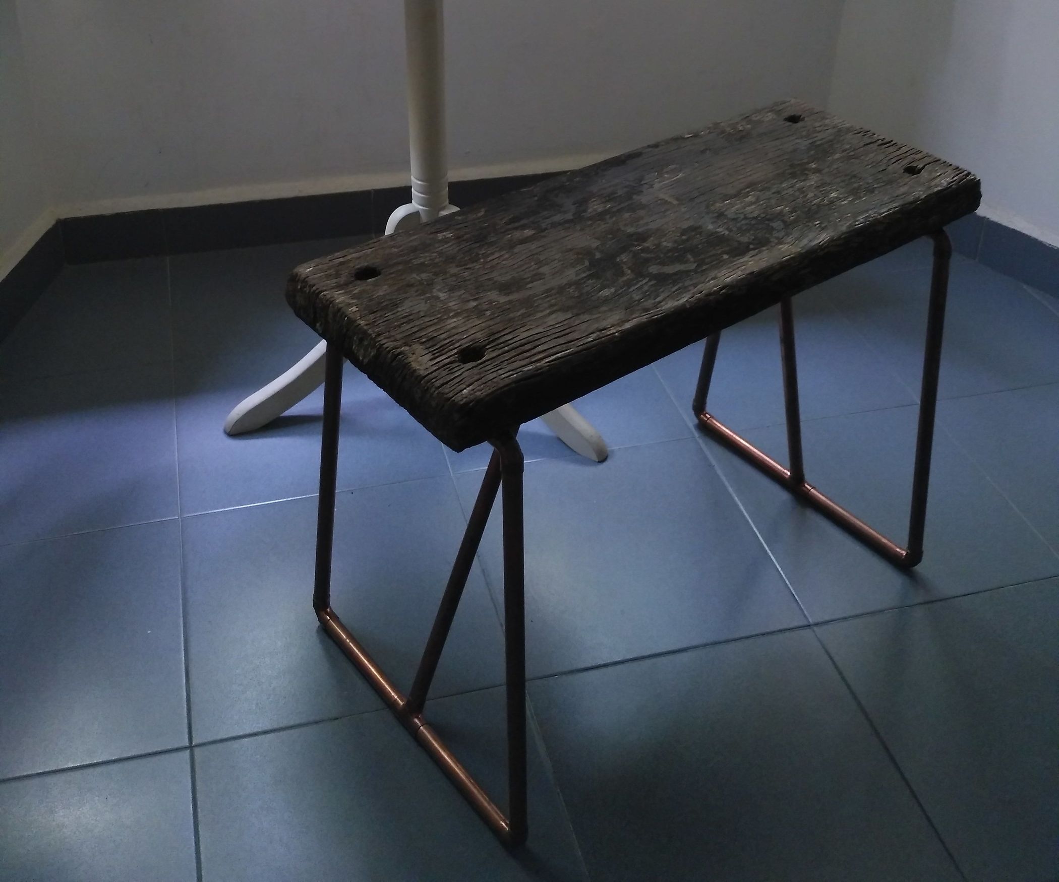 Wood and Copper Bench From an Old Swing Seat : 4 Steps (with Pictures ...