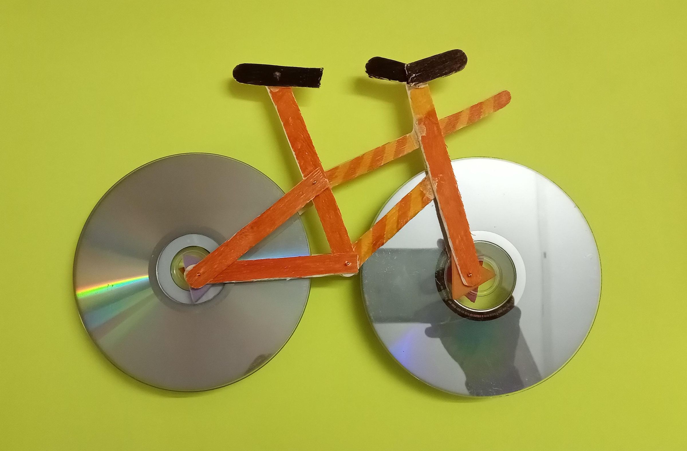 Unusual Use of CDs & Ice Cream Sticks in Making Cycle Working Model : 7 ...