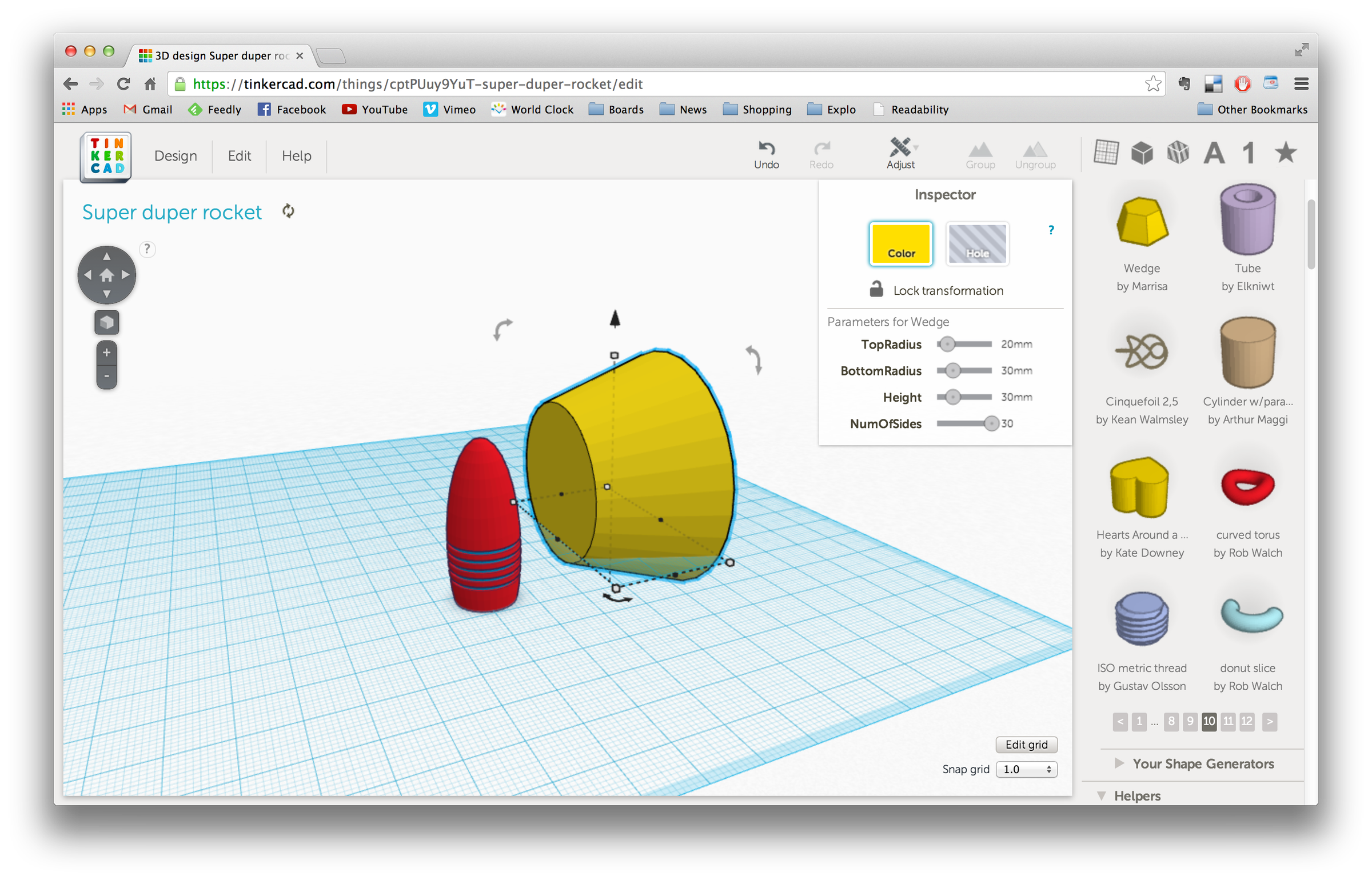 Beyond the Blocks: Super Duper Rocket With Tinkercad : 7 Steps ...