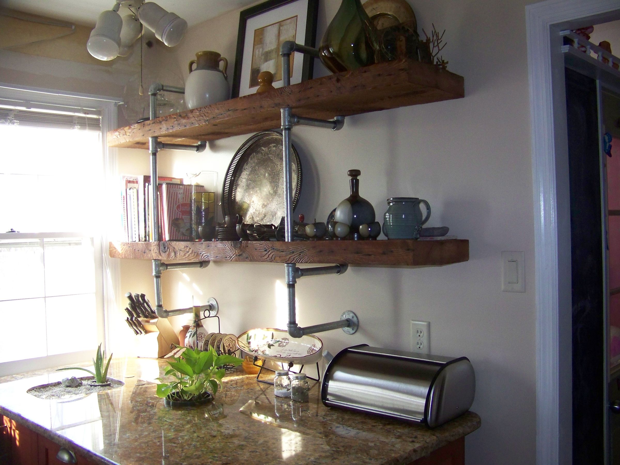Reclaimed Wood & Galvanized Pipe Shelves : 6 Steps (with Pictures ...