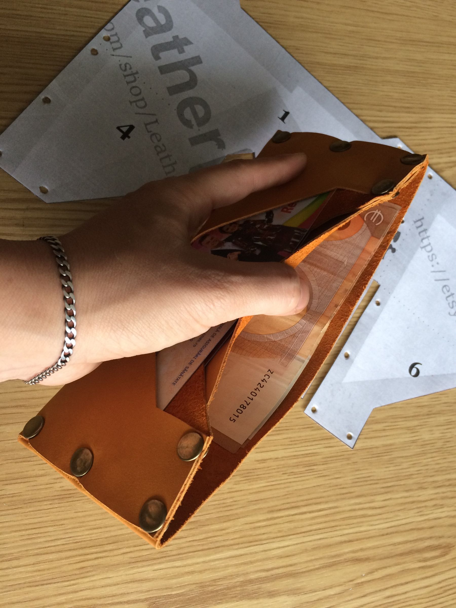 Origami Riveted Leather Wallet : 7 Steps (with Pictures) - Instructables