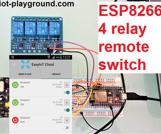 Esp8266 Controlling 4 Relays 4 Steps Instructables