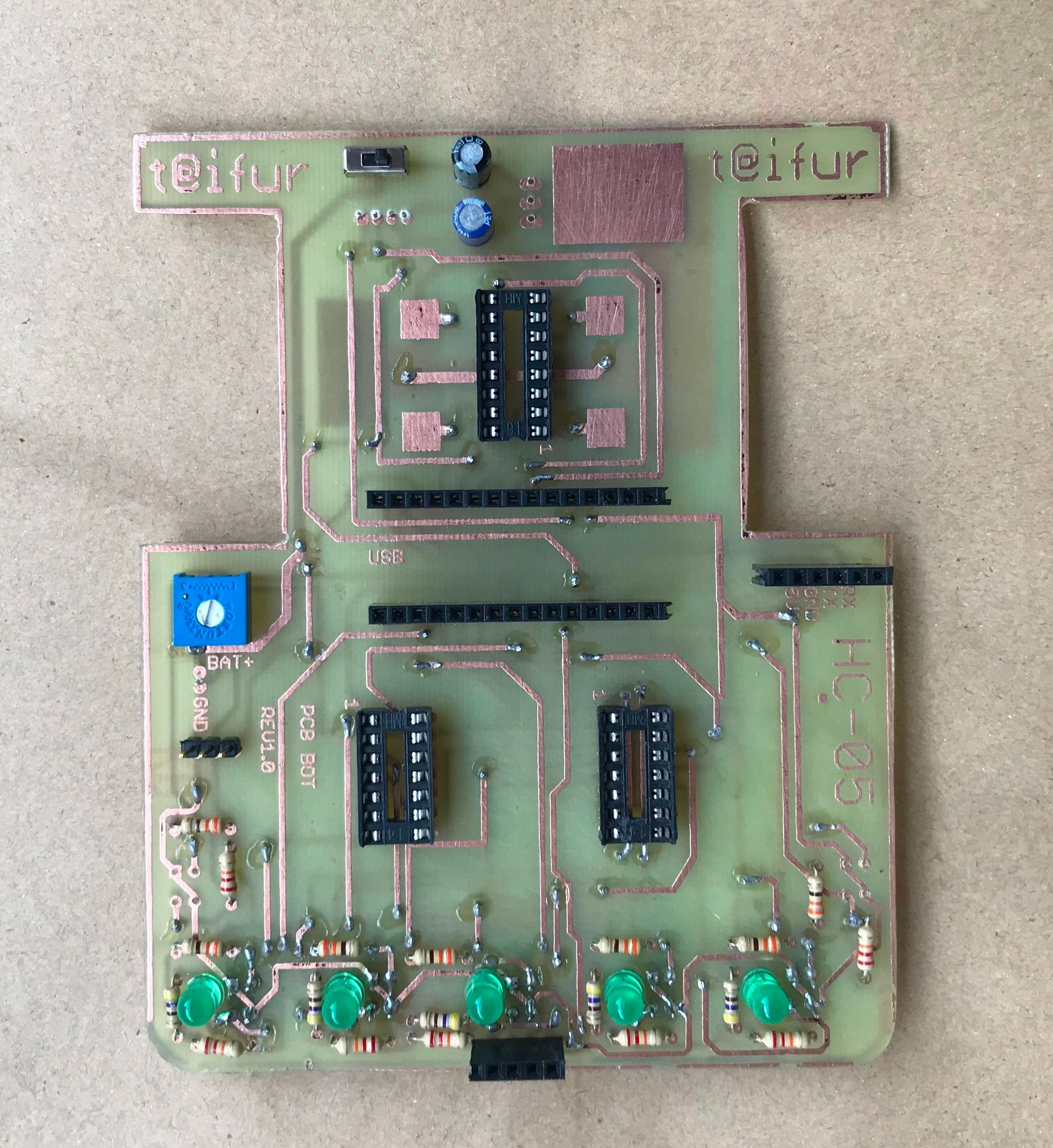 PCB BOT (Line Following, Obstacle Avoiding & Bluetooth Controlled Robot ...