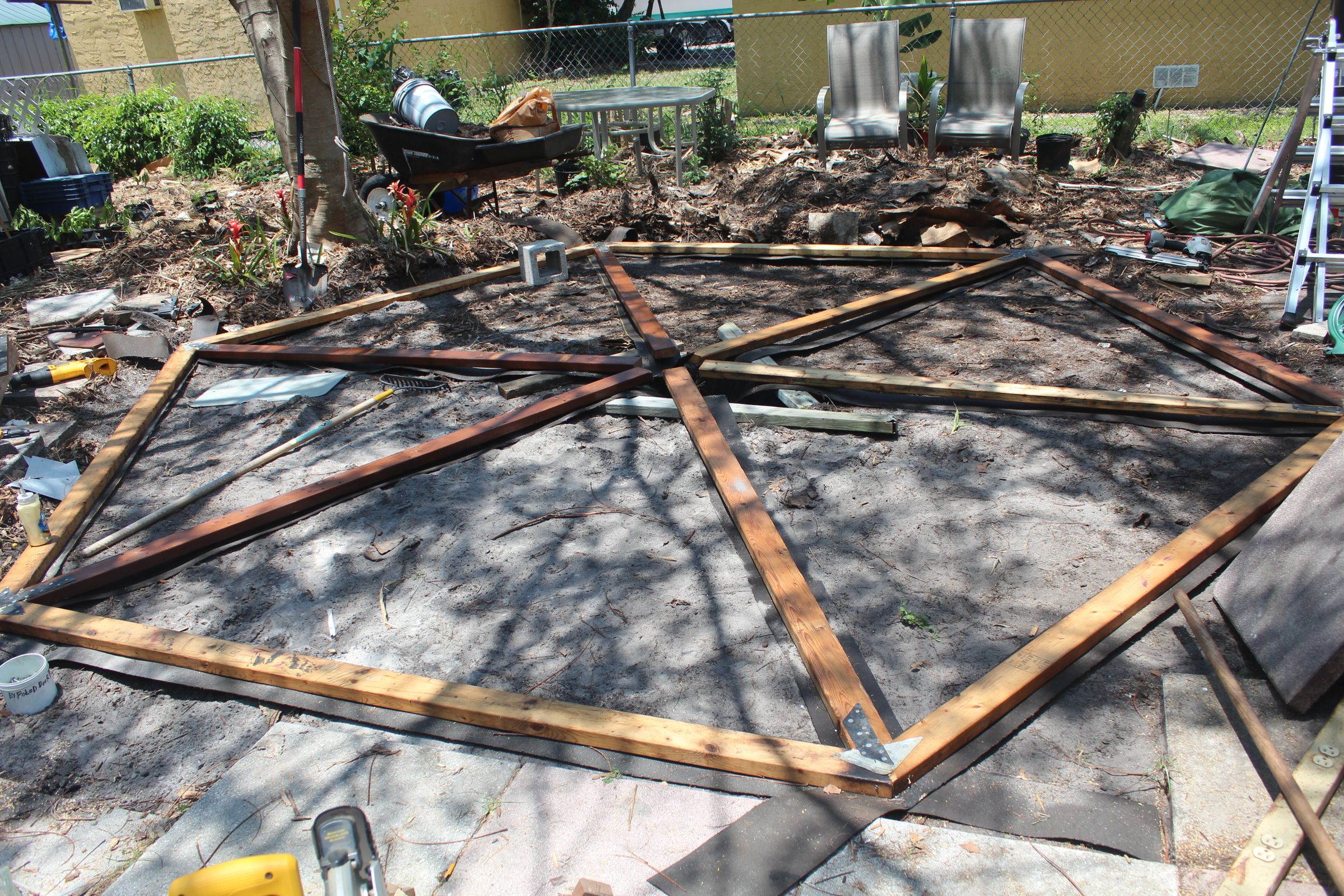 Hexagon Deck With Recycled Supplies : 4 Steps (with Pictures ...
