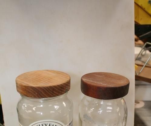 WOOD JAR LID COVERS [to Fit Over the Actual Lid] : 4 Steps (with ...