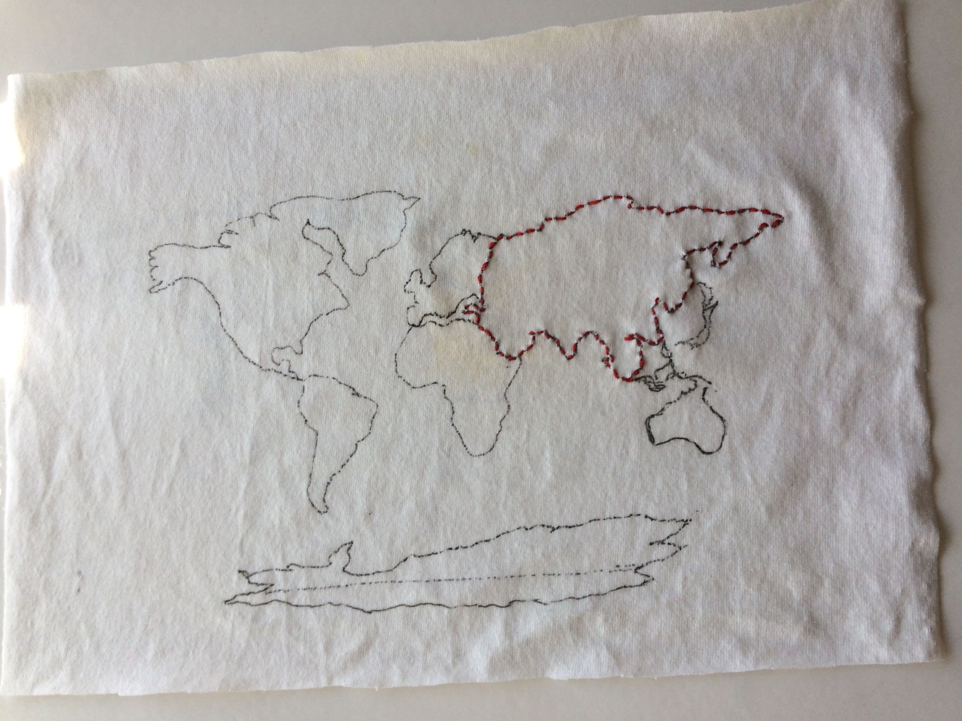 Hand Embroidered World Map : 17 Steps (with Pictures) - Instructables