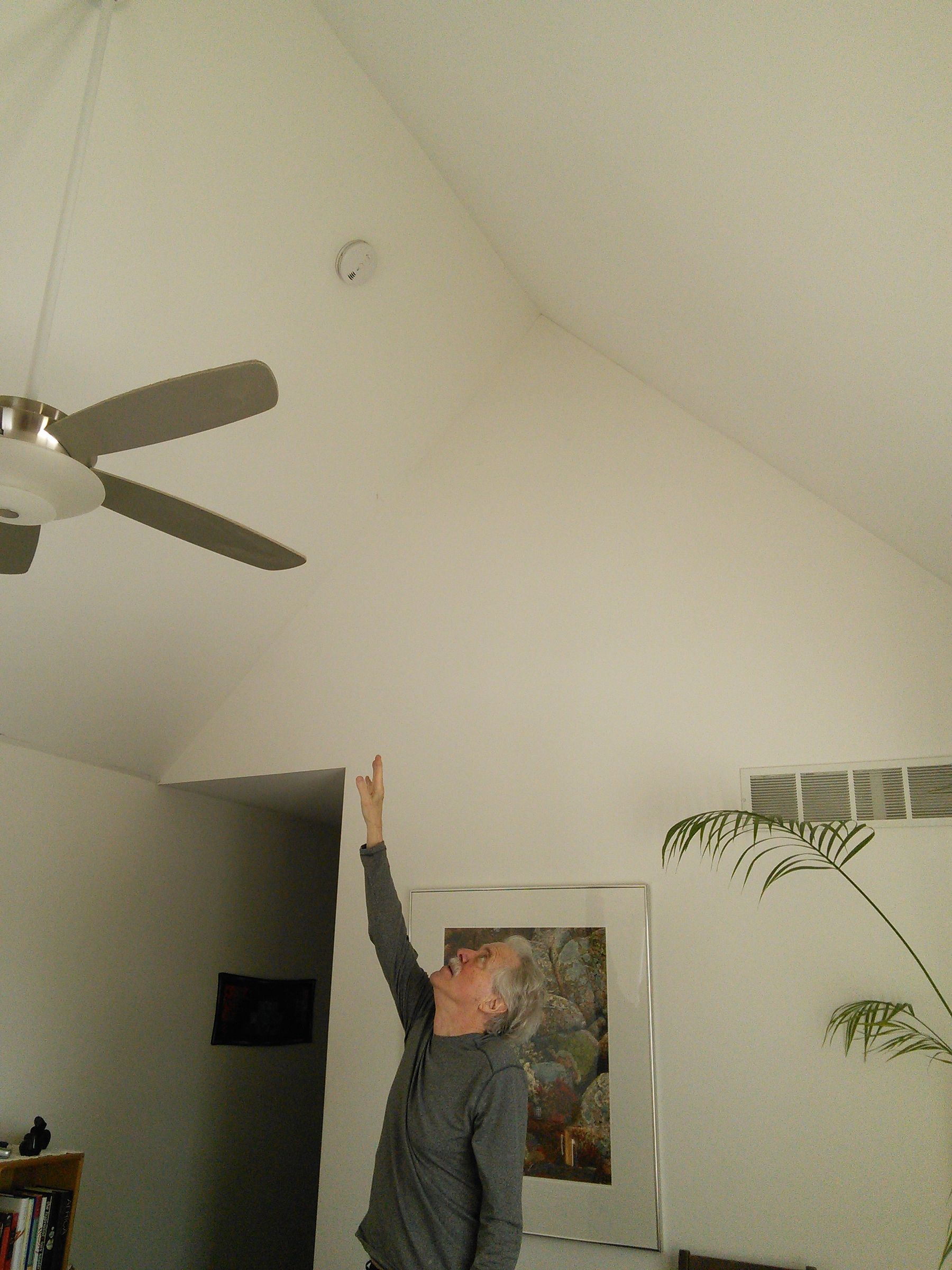Reach a Smoke Alarm in a Cathedral Ceiling With an "Alarm Arm" (version ...