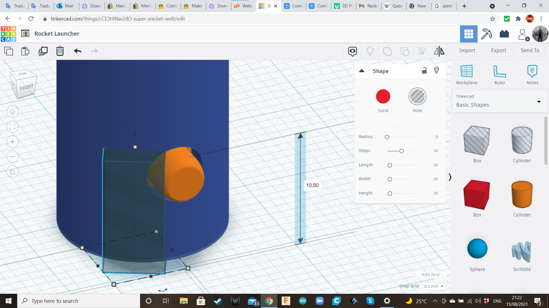 Tinkercad Robotics for School: Rocket Launching Mini-bot : 32 Steps ...