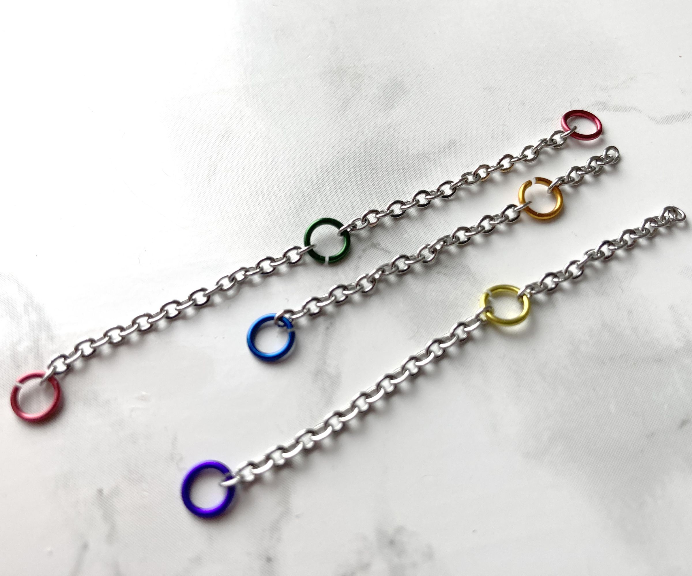 Dangle Rainbow Jump Ring and Chain Earrings : 4 Steps (with Pictures ...