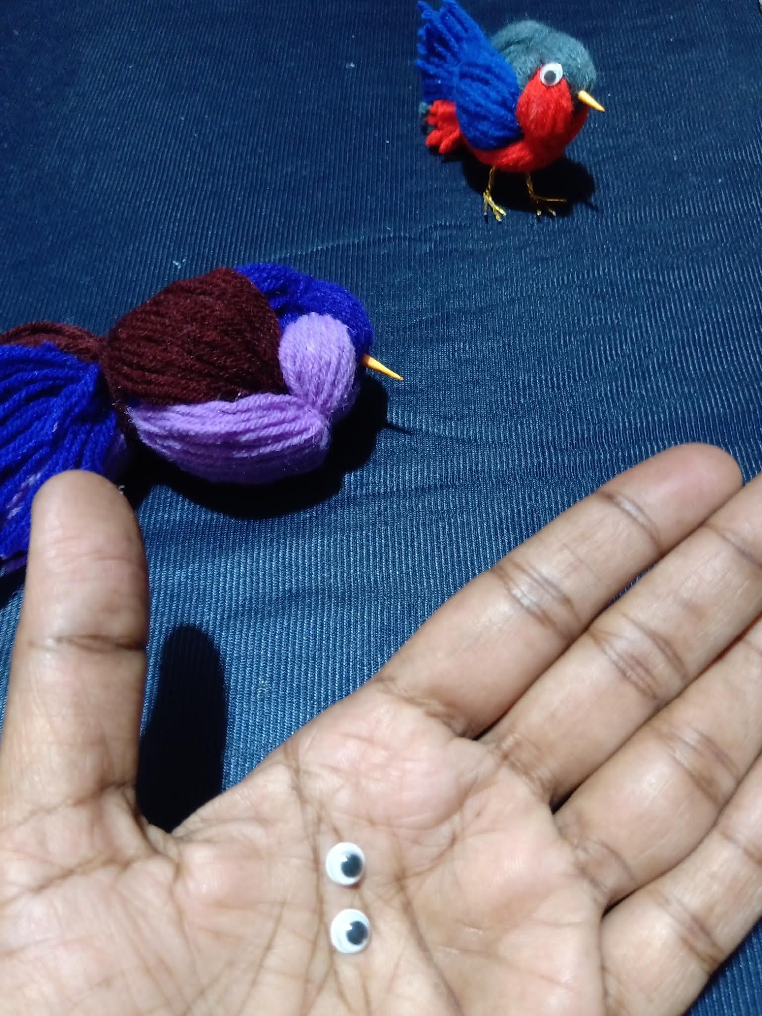 Wood & Yarn (Full & Partial Branch Weaving, Tiny Birds) - Home Decor ...