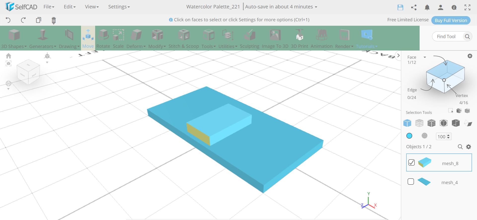 HOW TO CREATE a 3D WATERCOLOUR PALETTE WITH 3D MODELLING SOFTWARE : 8 ...