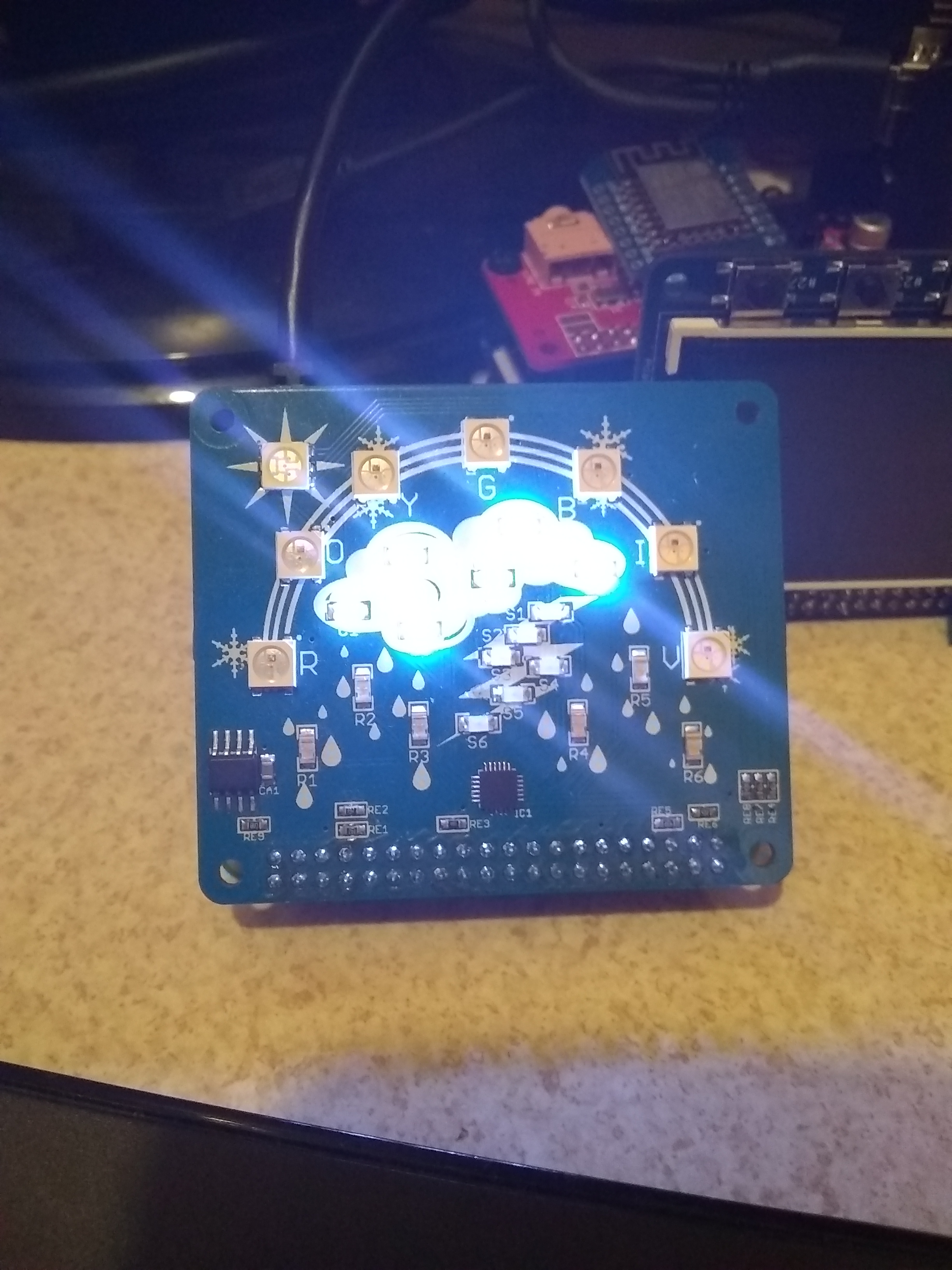 Simple Weather Display Using Raspberry PI and Cyntech WeatherHAT : 4 ...