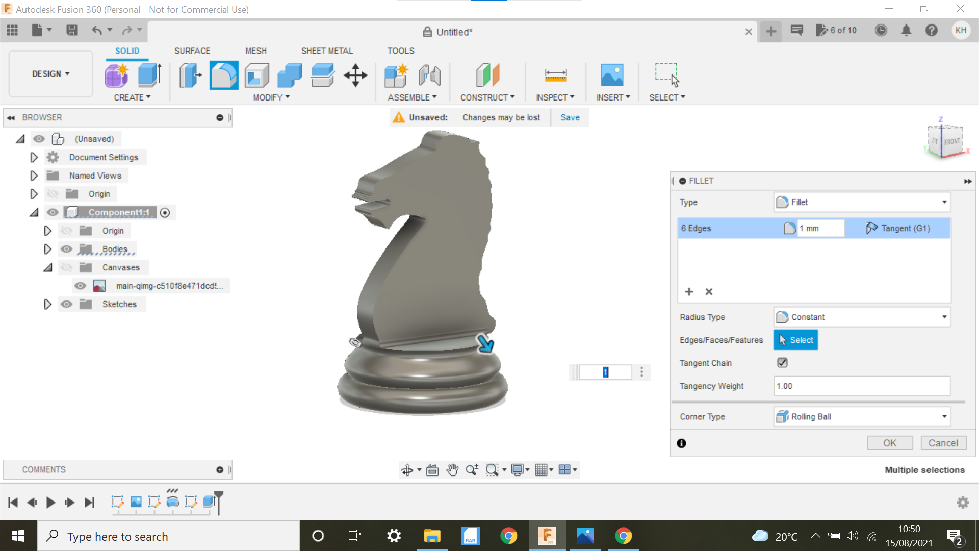 Chess Pieces 3D Printed Designed With Fusion 360 : 4 Steps (with ...