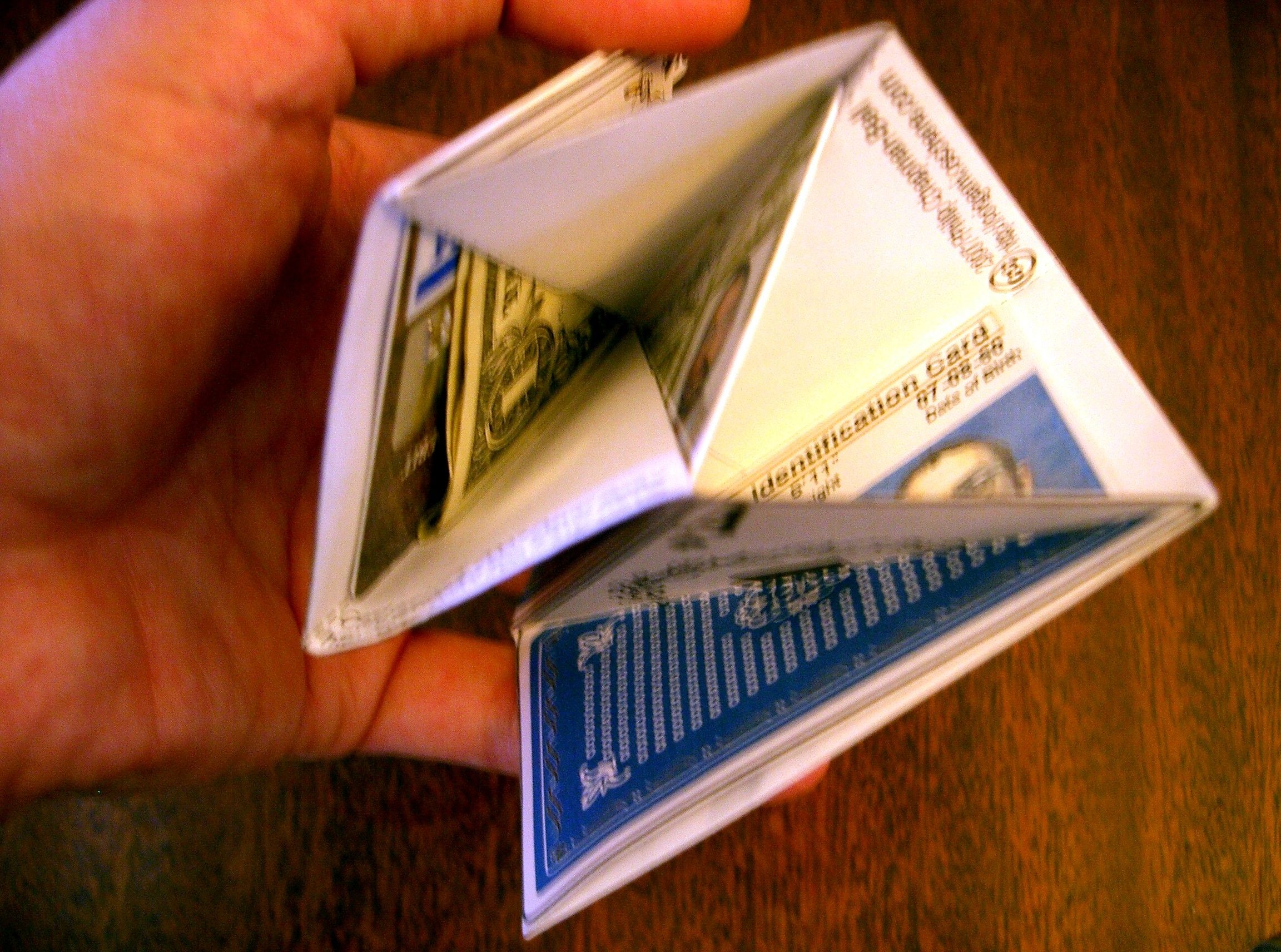 The Three Card Monte - an Origami Wallet : 9 Steps (with Pictures ...