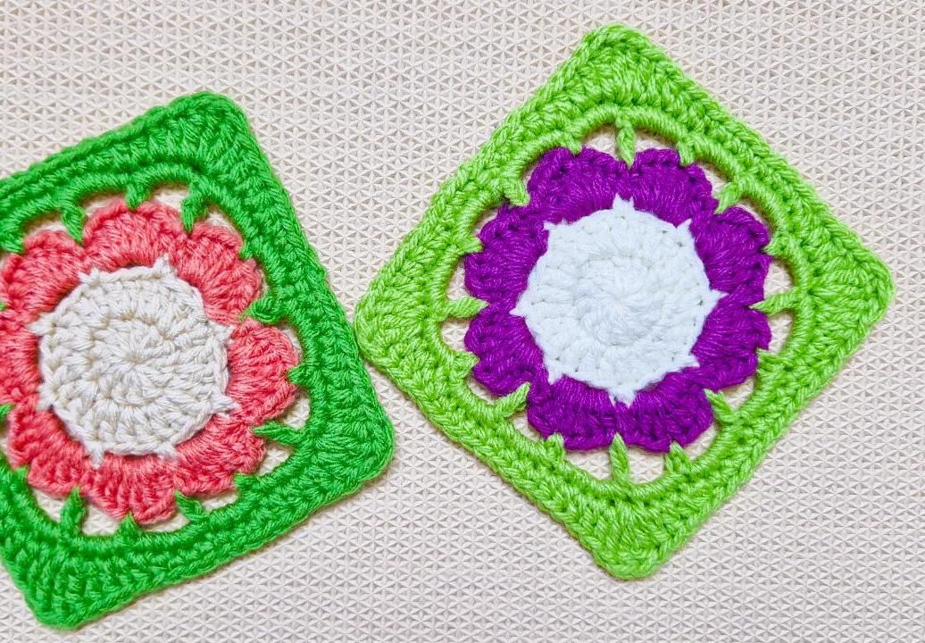 Easy Crochet Afghan Flower Granny Square : 8 Steps (with Pictures ...