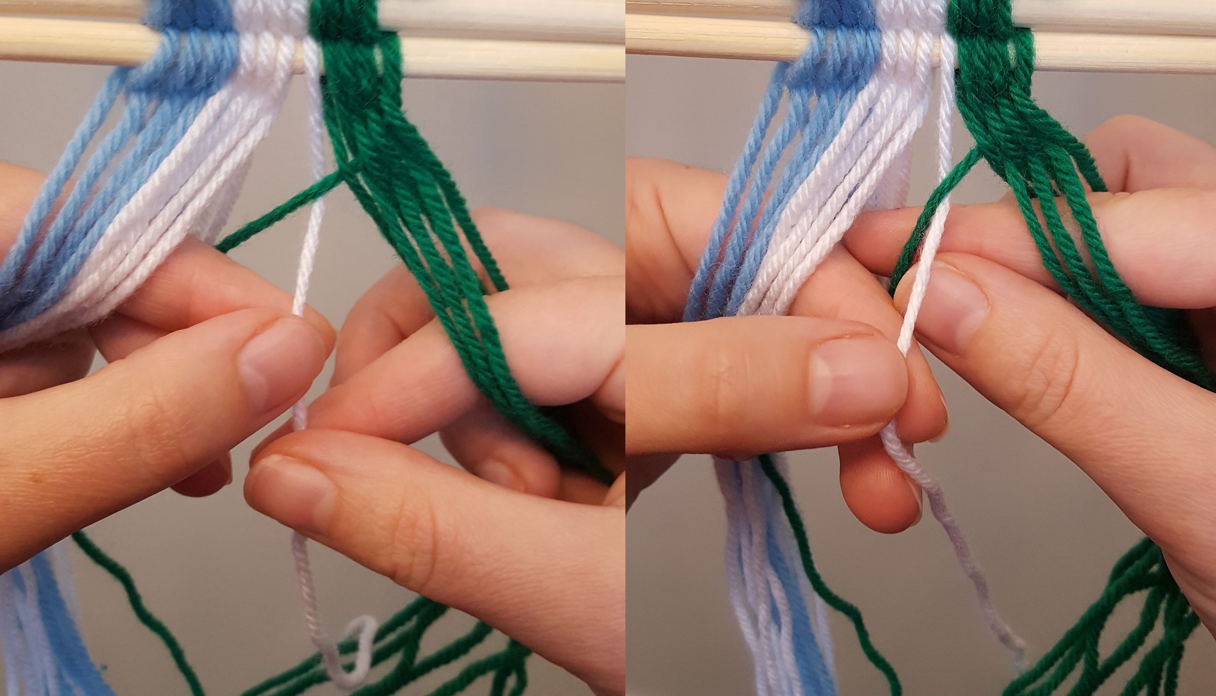 Colour Switching: Fingerweaving Vertical Stripes : 13 Steps (with ...