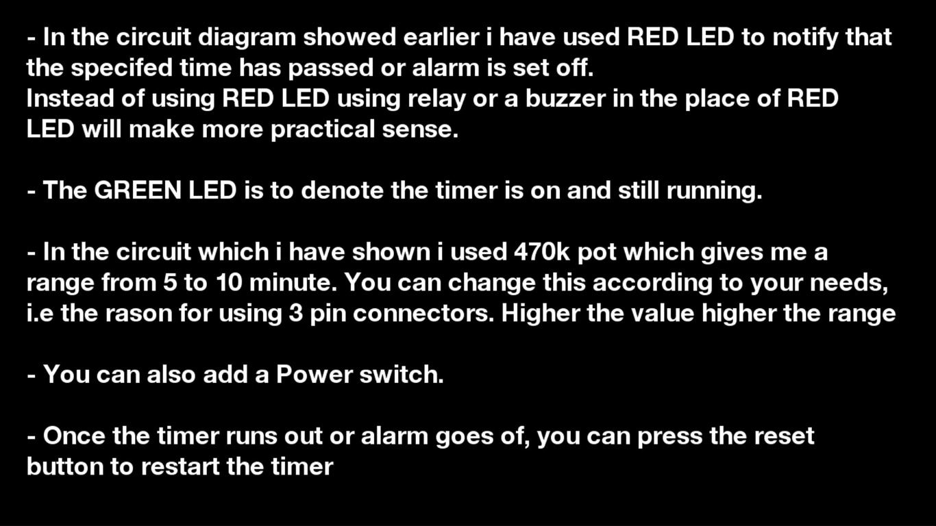 DIY | Adjustable Timer Using 555 & Potentiometer : 6 Steps (with ...