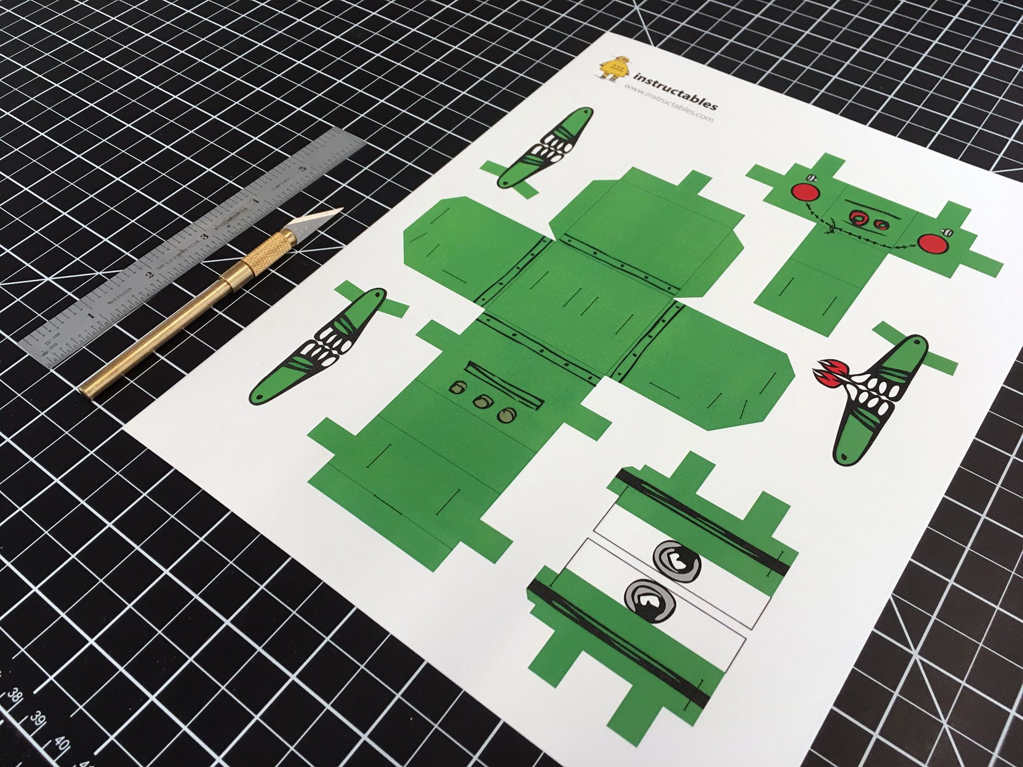Frankenbot Papercraft : 12 Steps (with Pictures) - Instructables