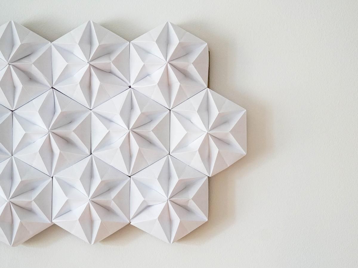 DIY Origami Hexagon Wall Decor | Paper-Folding Art Project : 11 Steps ...