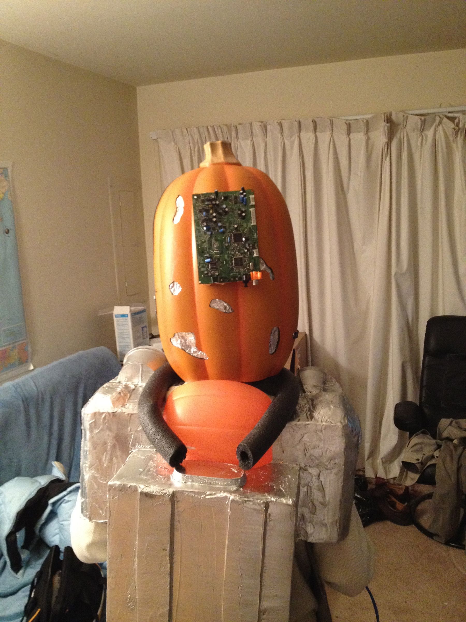 Mutant Cyborg Pumpkin Halloween Costume V1.3 : 16 Steps - Instructables