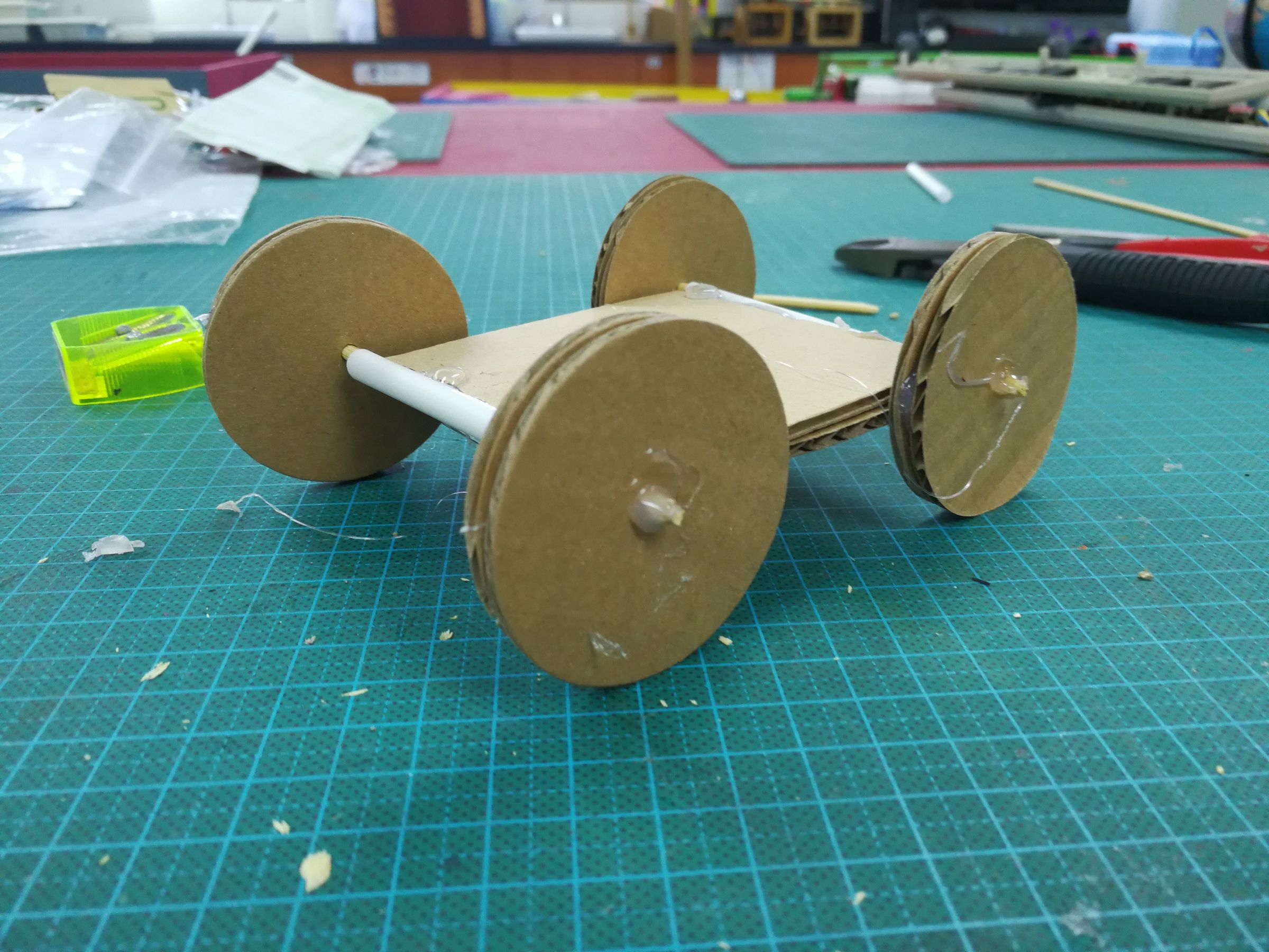 A Simple Cardboard Car to Make With Kids : 7 Steps (with Pictures ...
