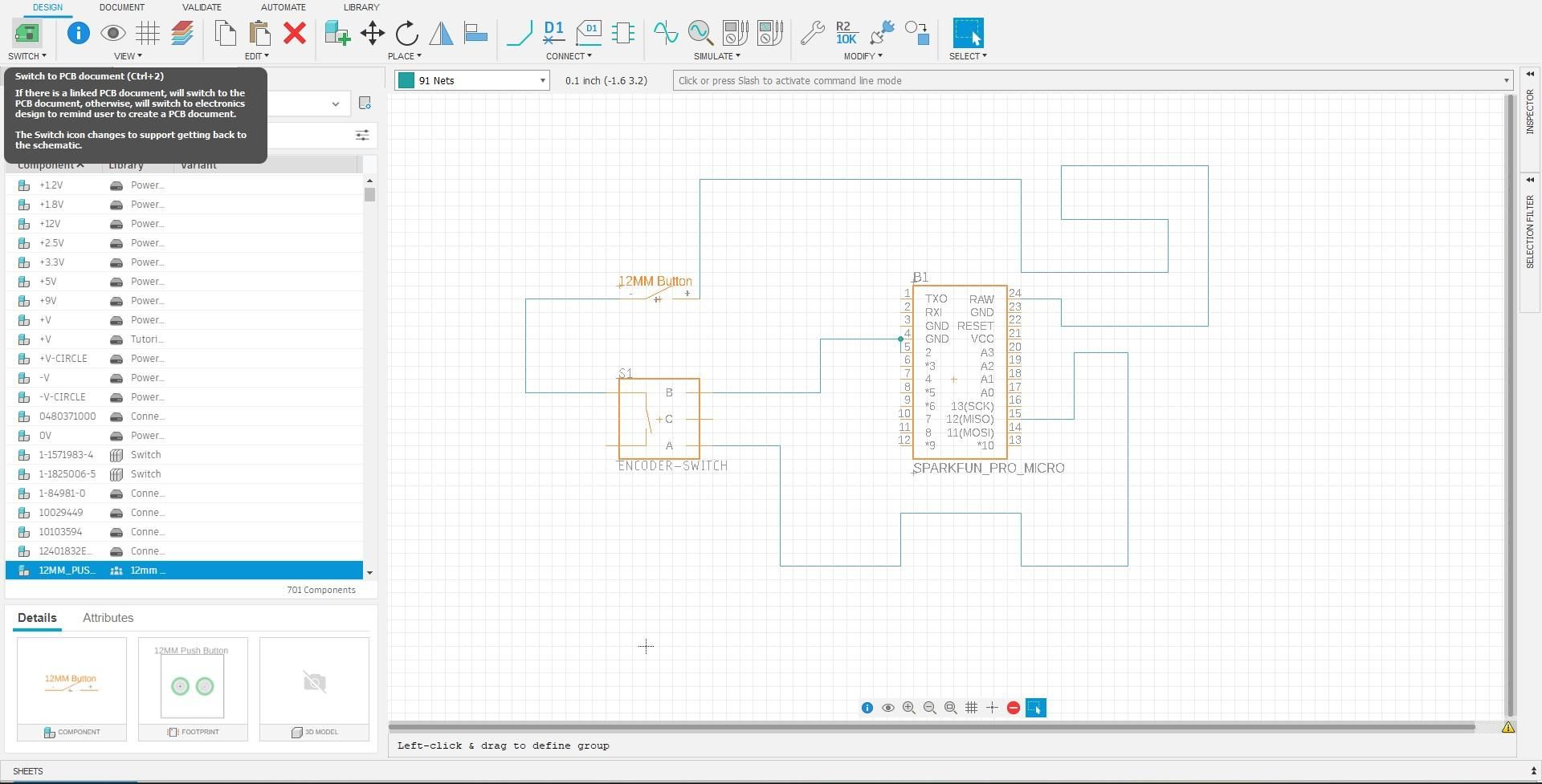 How to Design a Button Box Housing With Schematic and PCB : 7 Steps ...