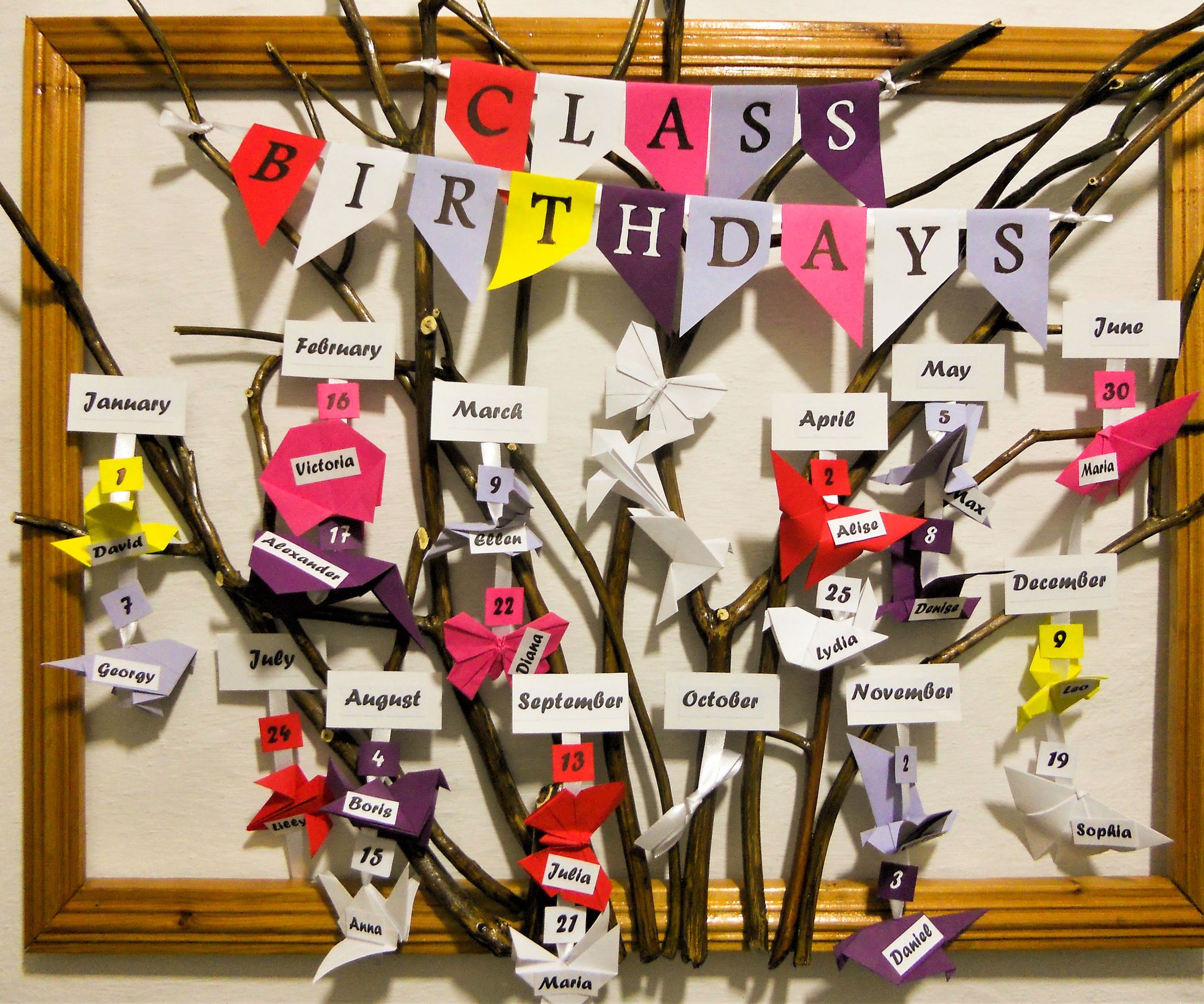 Origami Classroom Birthday Board : 7 Steps (with Pictures) - Instructables