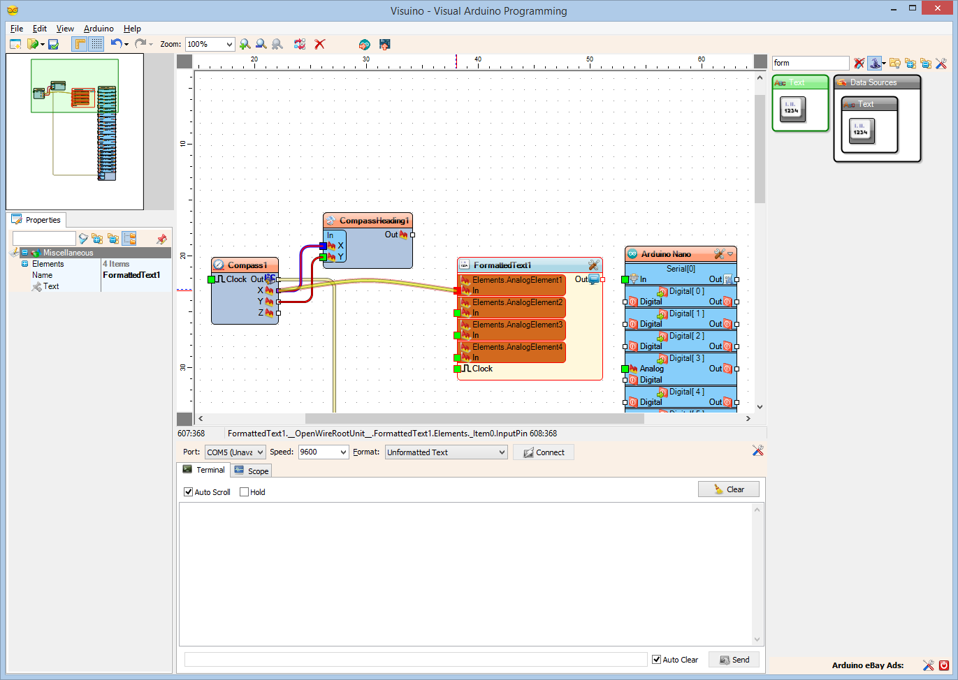 Arduino Nano: HMC5883L Compass With Visuino : 9 Steps - Instructables