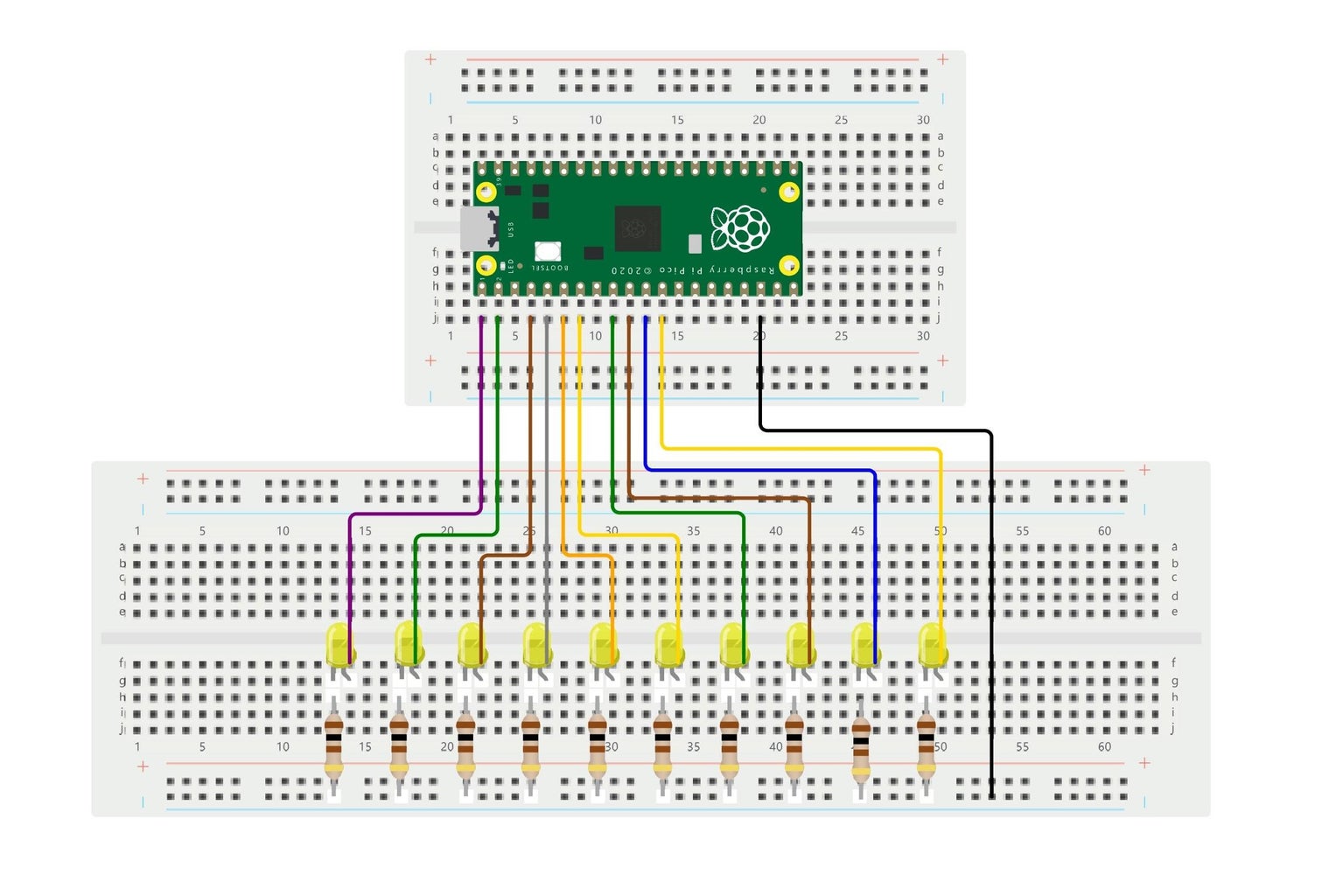 Raspberry Pi Pico And Leds 3 Steps With Pictures Instructables 0454